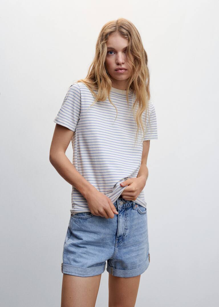 100 Cotton T Shirt Women Mango United Kingdom