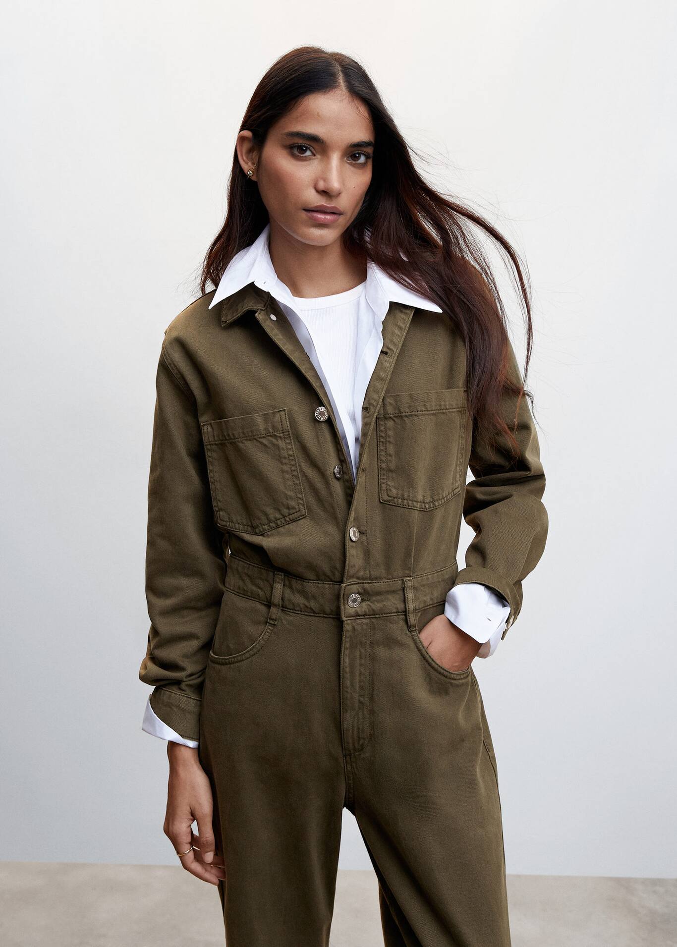 Long Denim Jumpsuit Women Mango Outlet Usa