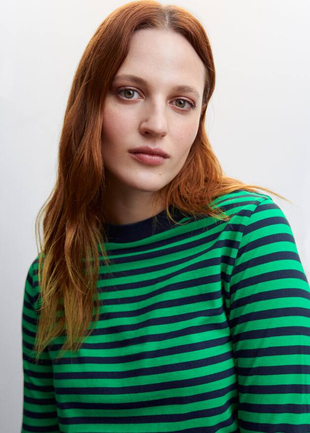 Striped 100 Cotton T Shirt Woman Mango Outlet Greece
