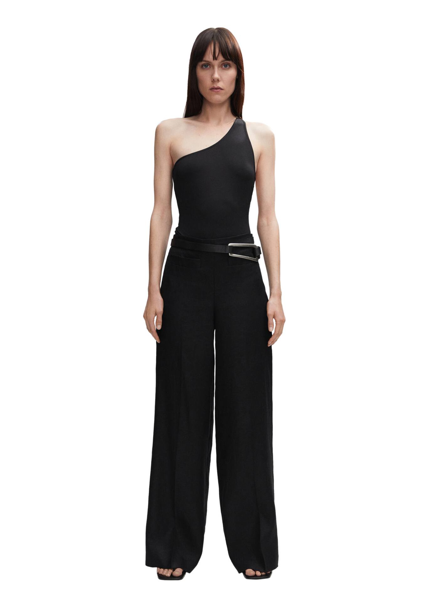 Asymmetrical Open Back Bodysuit Woman Mango Outlet Greece