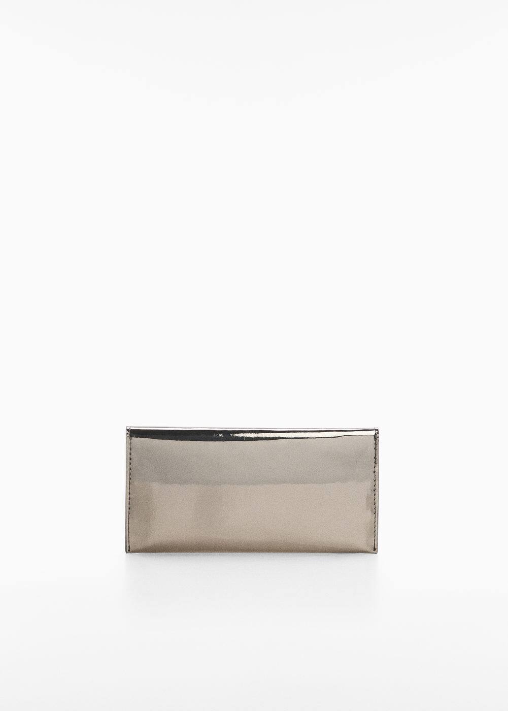 Metallic wallet with flap - Woman | MANGO OUTLET Croatia