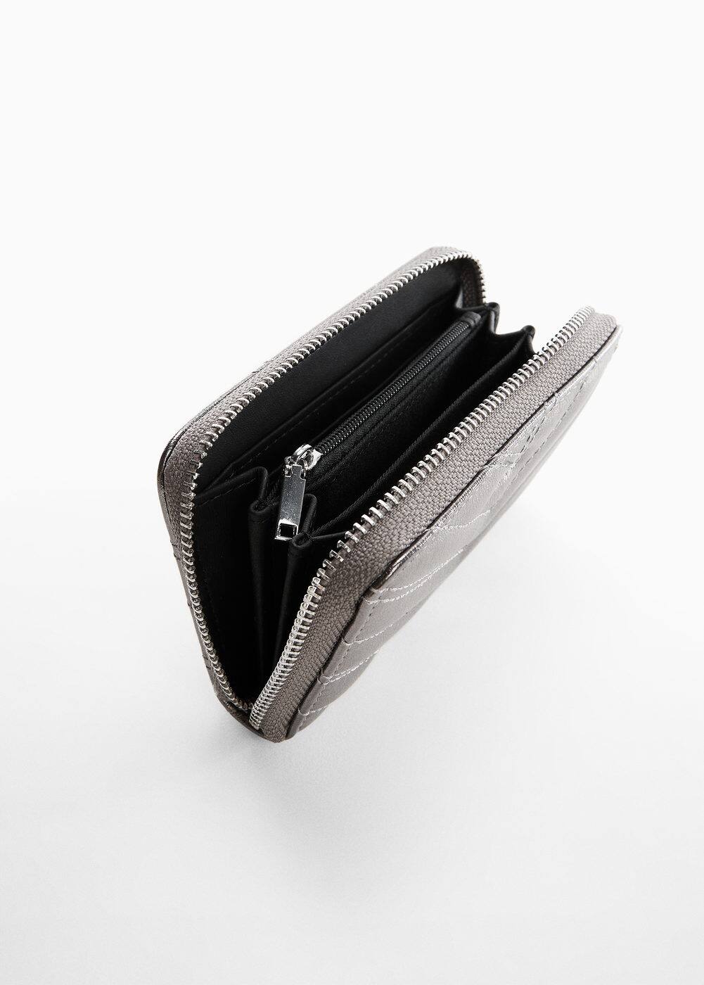 Padded metallic wallet - Woman | MANGO OUTLET United Kingdom