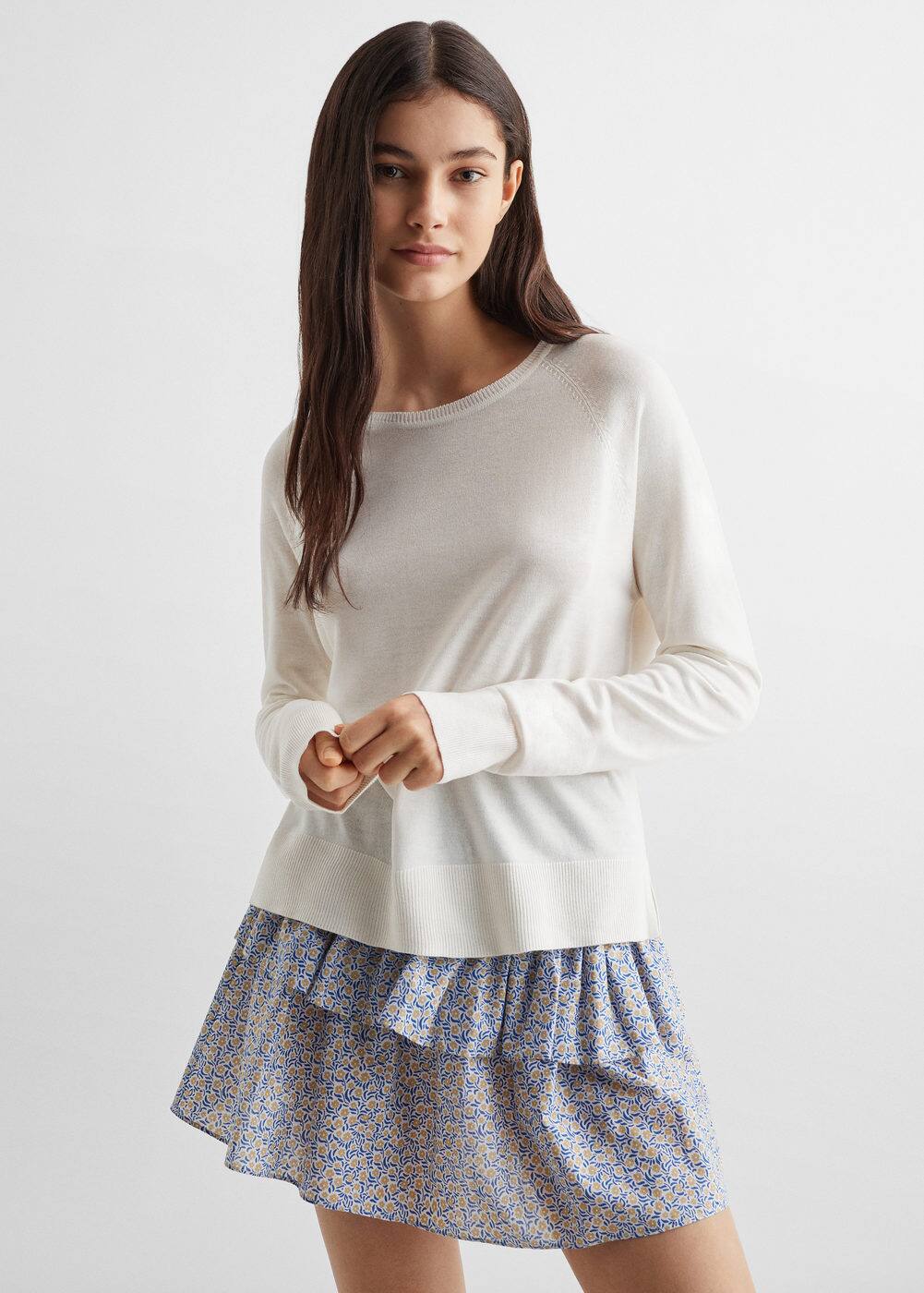 Fine-knit sweater - Girls | MANGO OUTLET Latvia