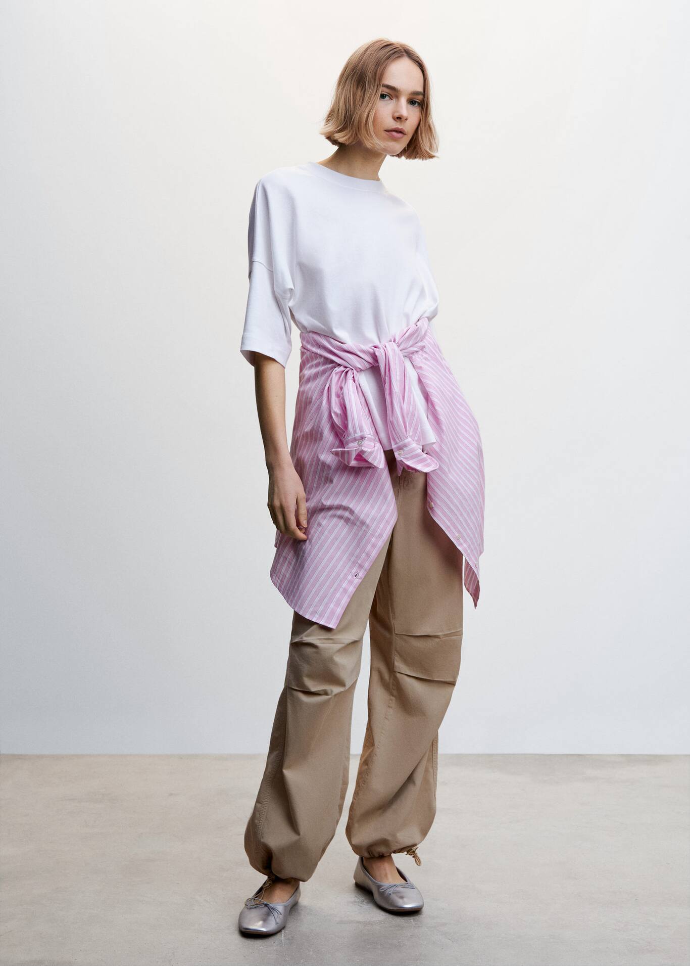 Oversize cotton t-shirt - Woman | MANGO OUTLET Croatia