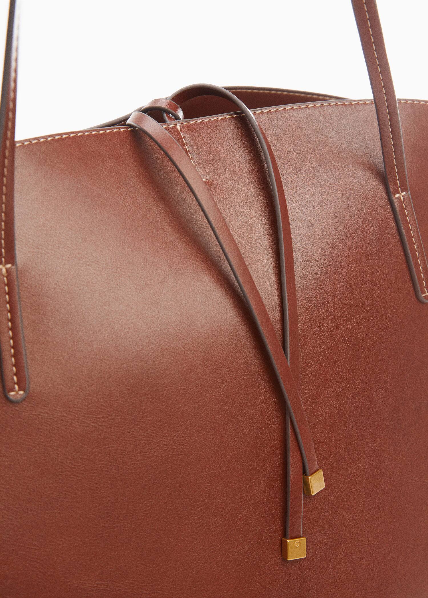 Shopper Bag With Double Handle Women Mango Usa