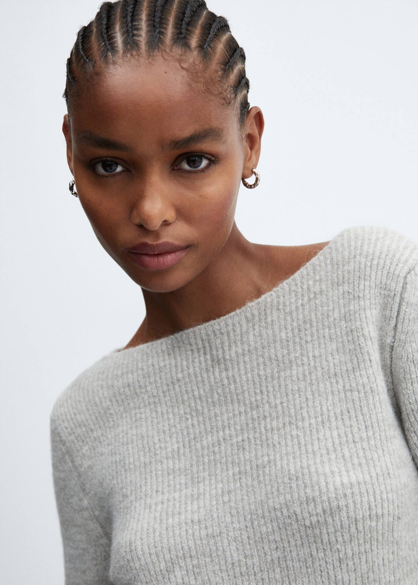 Boat Neck Knitted Sweater Women Mango Usa