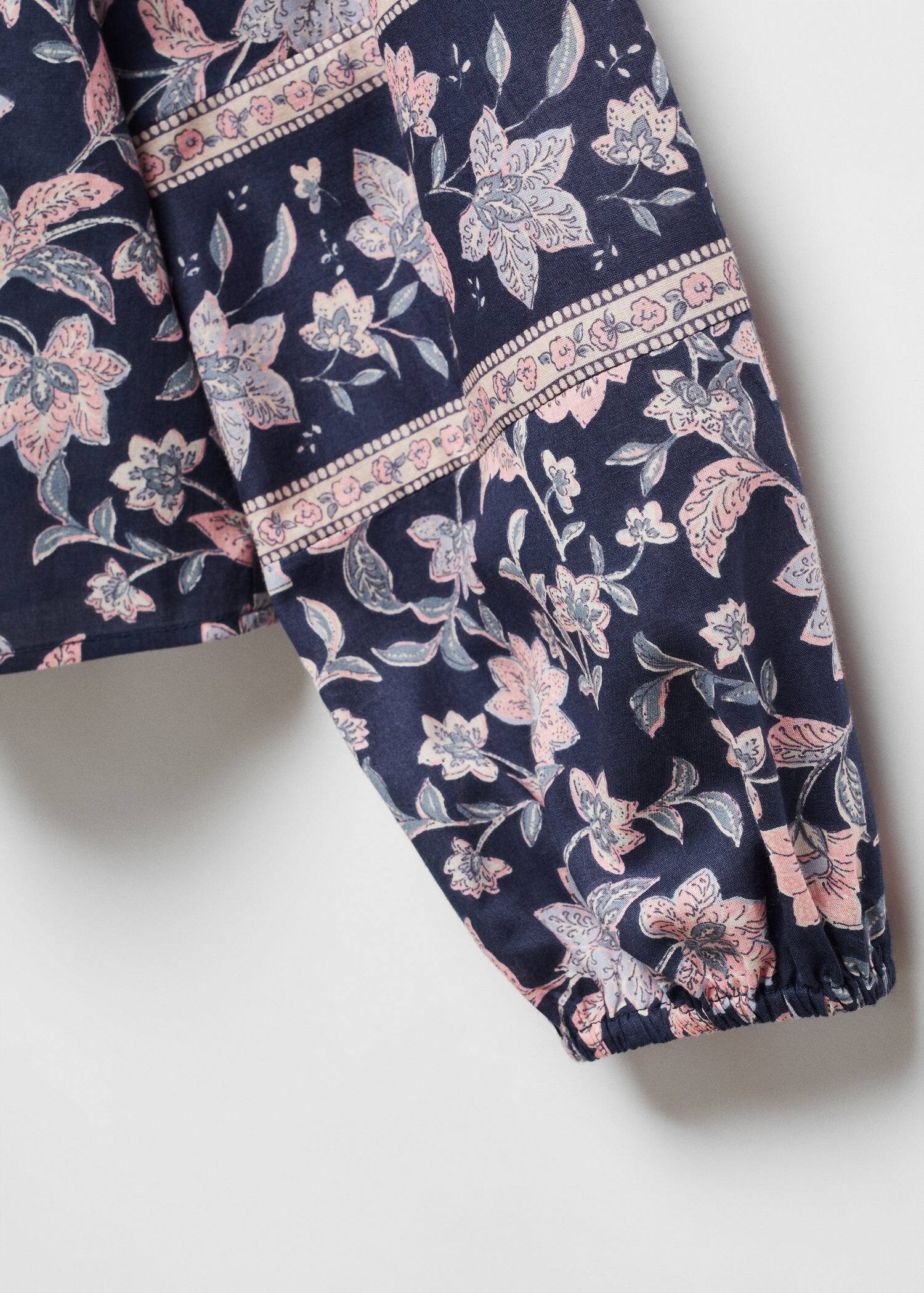 Floral Print Cotton Blouse Women Mango Usa