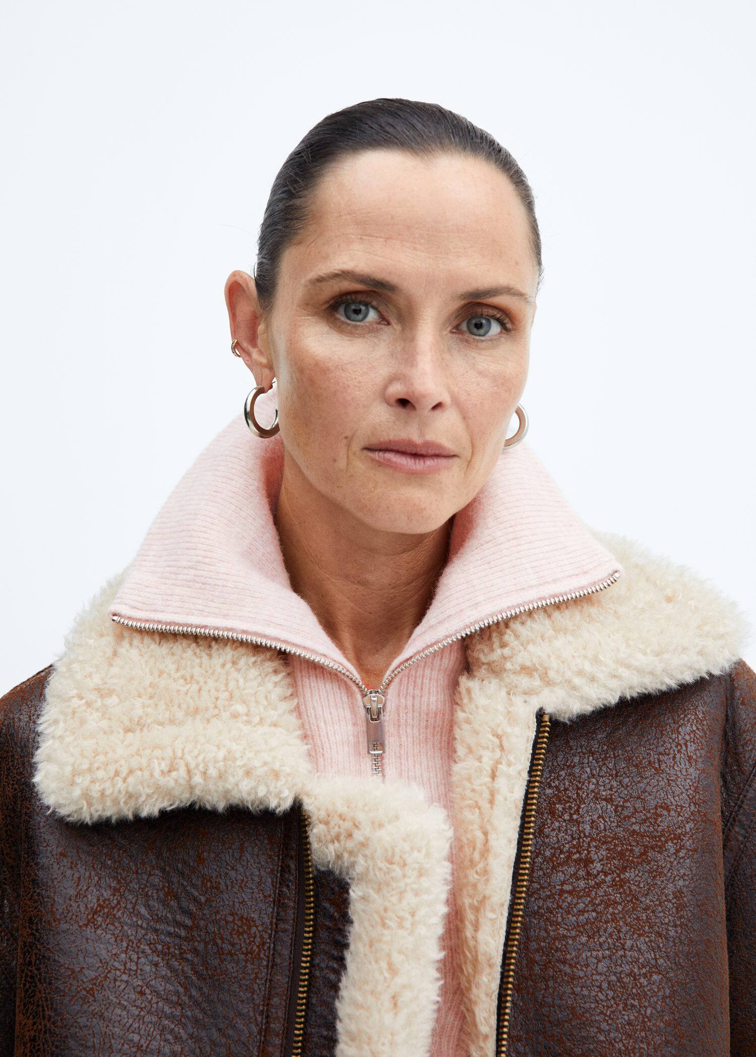 Gebreide trui met rits - Dames | Mango Nederland Gebreide trui met rits - Dames | Mango Nederland