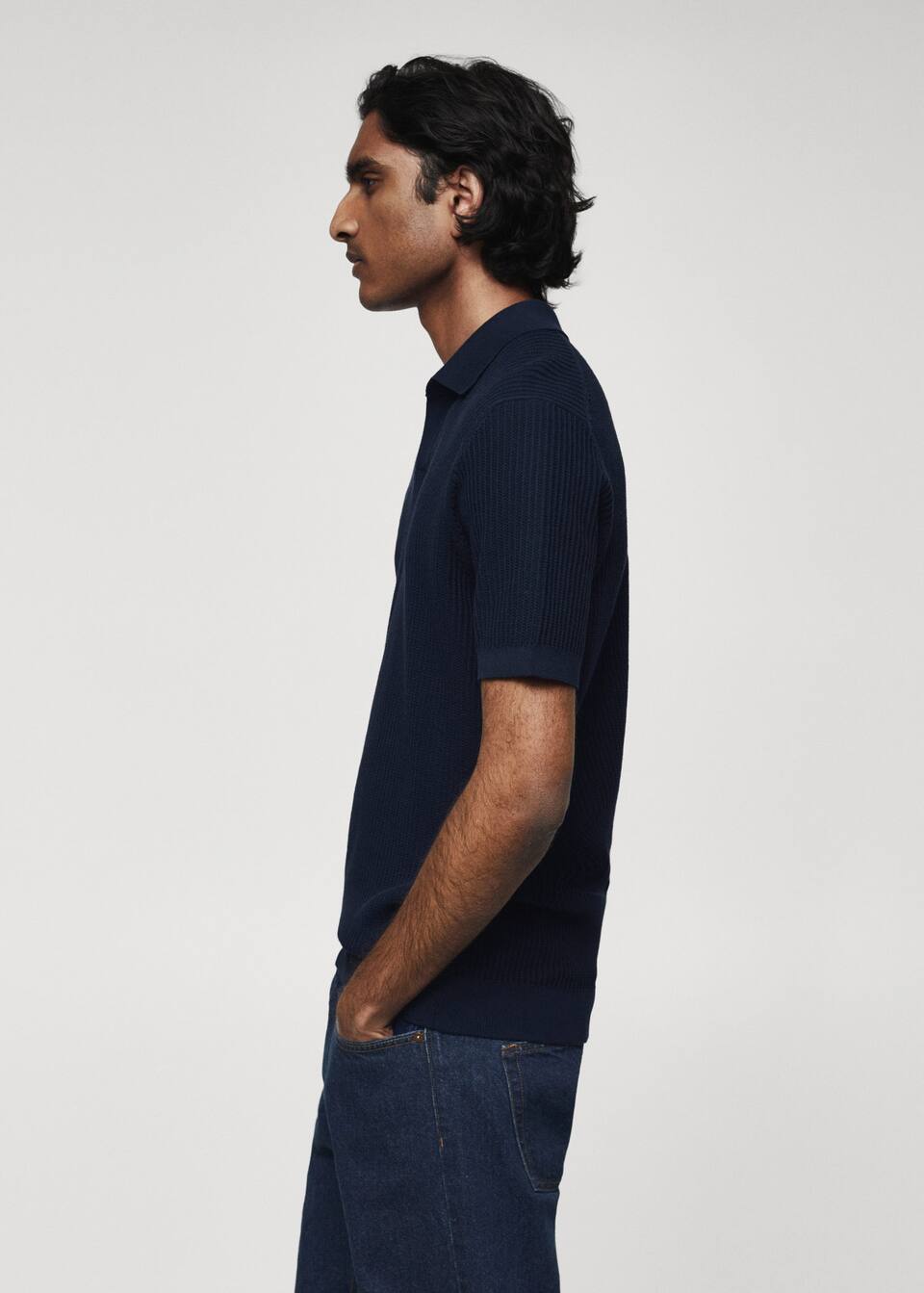 Ribbed Cotton Polo Shirt Men Mango Man United Kingdom