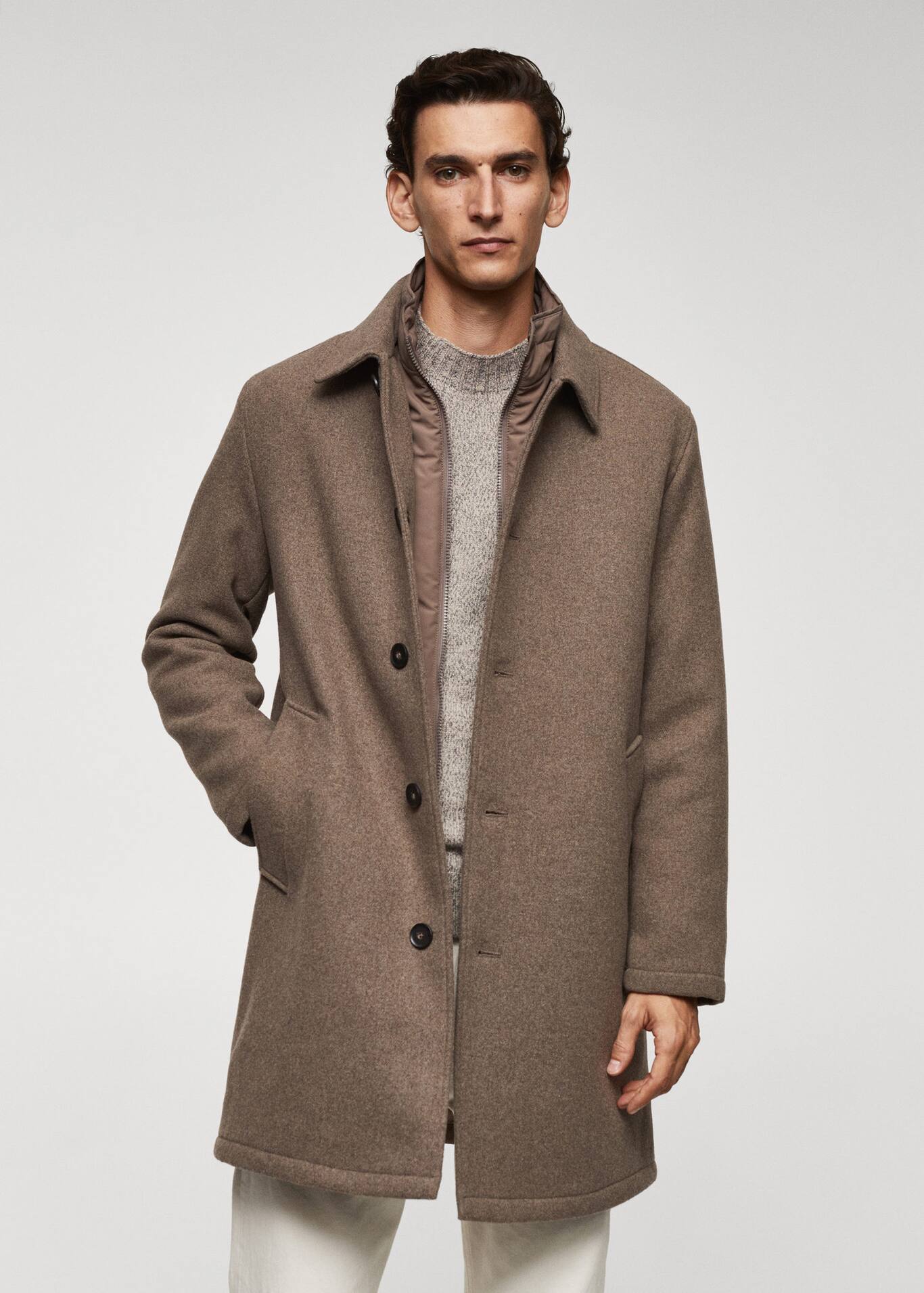 Thermoregulating wool coat - Men | Mango Man USA
