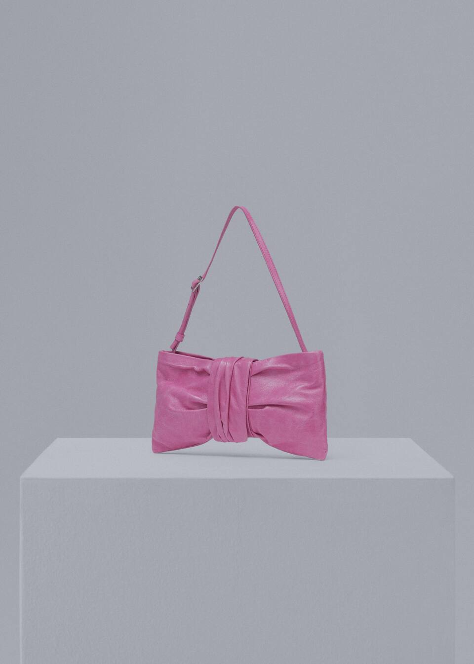 Bolso Piel Diseño Lazo Mujer Mango España