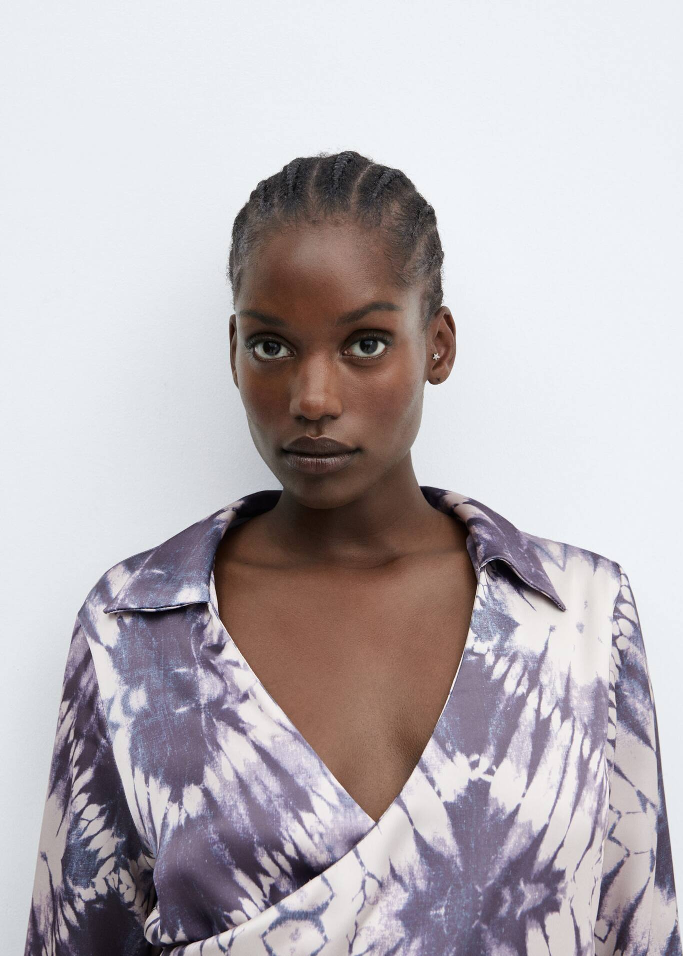 Satin Tie Dye Dress Women Mango Usa