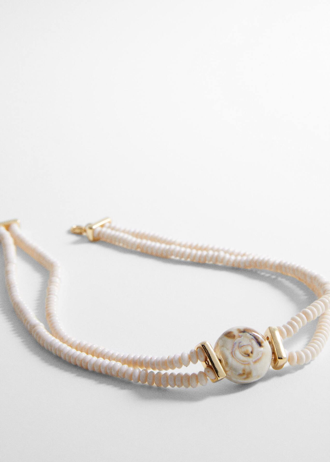 Shell pendant pearl necklace - Woman | MANGO OUTLET Bulgaria