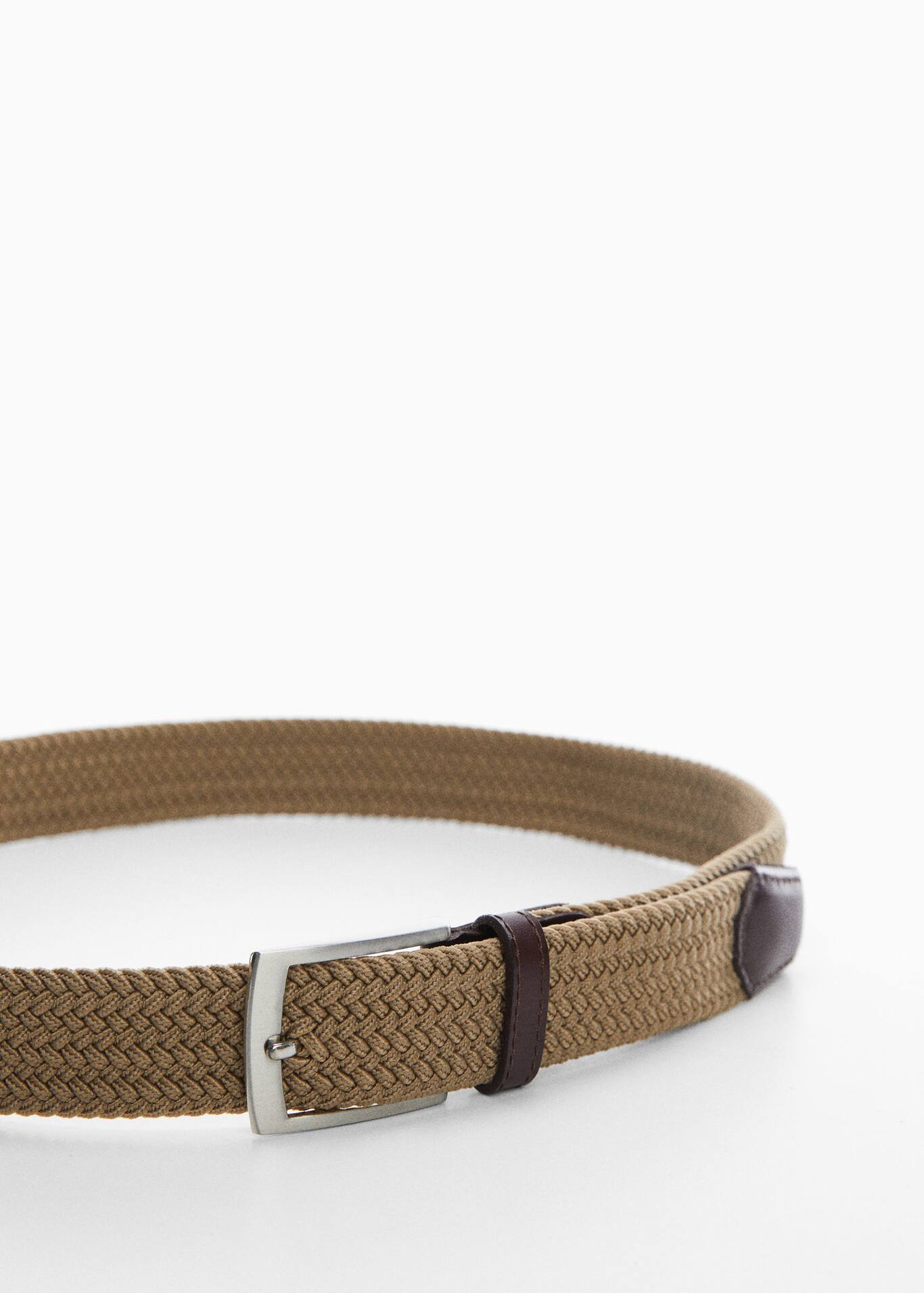 Braided elastic belt - Man | MANGO OUTLET Bulgaria