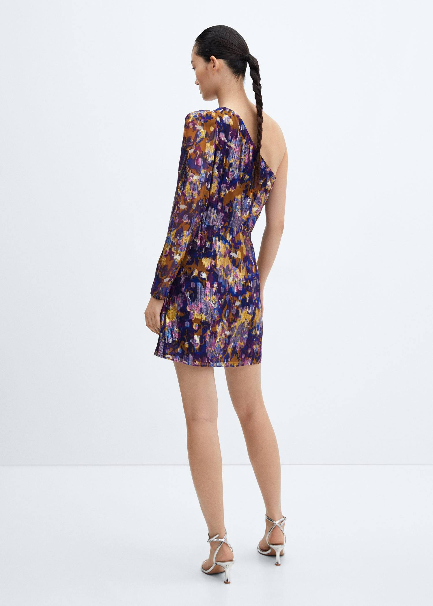 Printed Asymmetrical Dress Woman Mango Canada