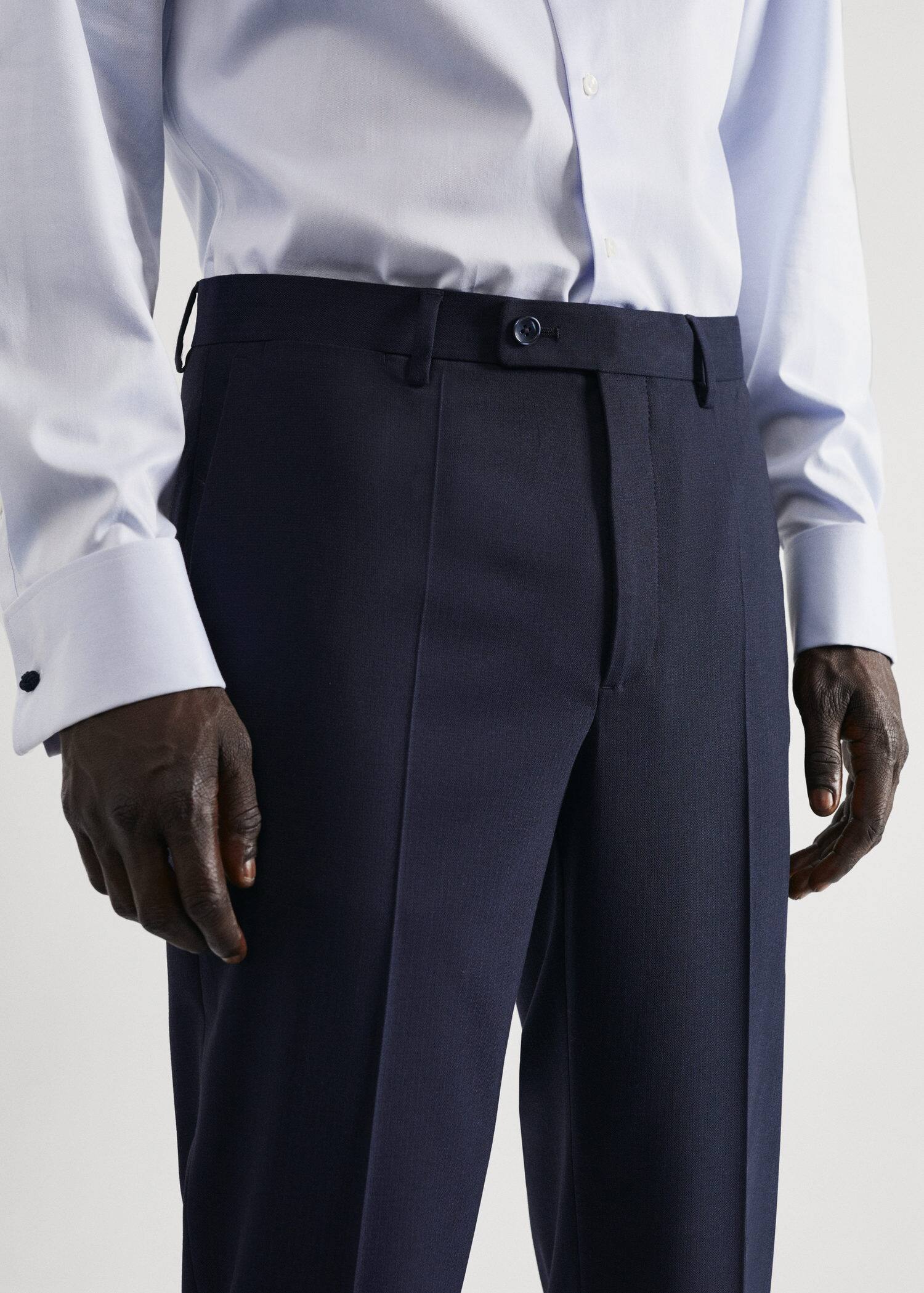Pantalon Costume Slim Fit Tissu Stretch Homme Mango Man France