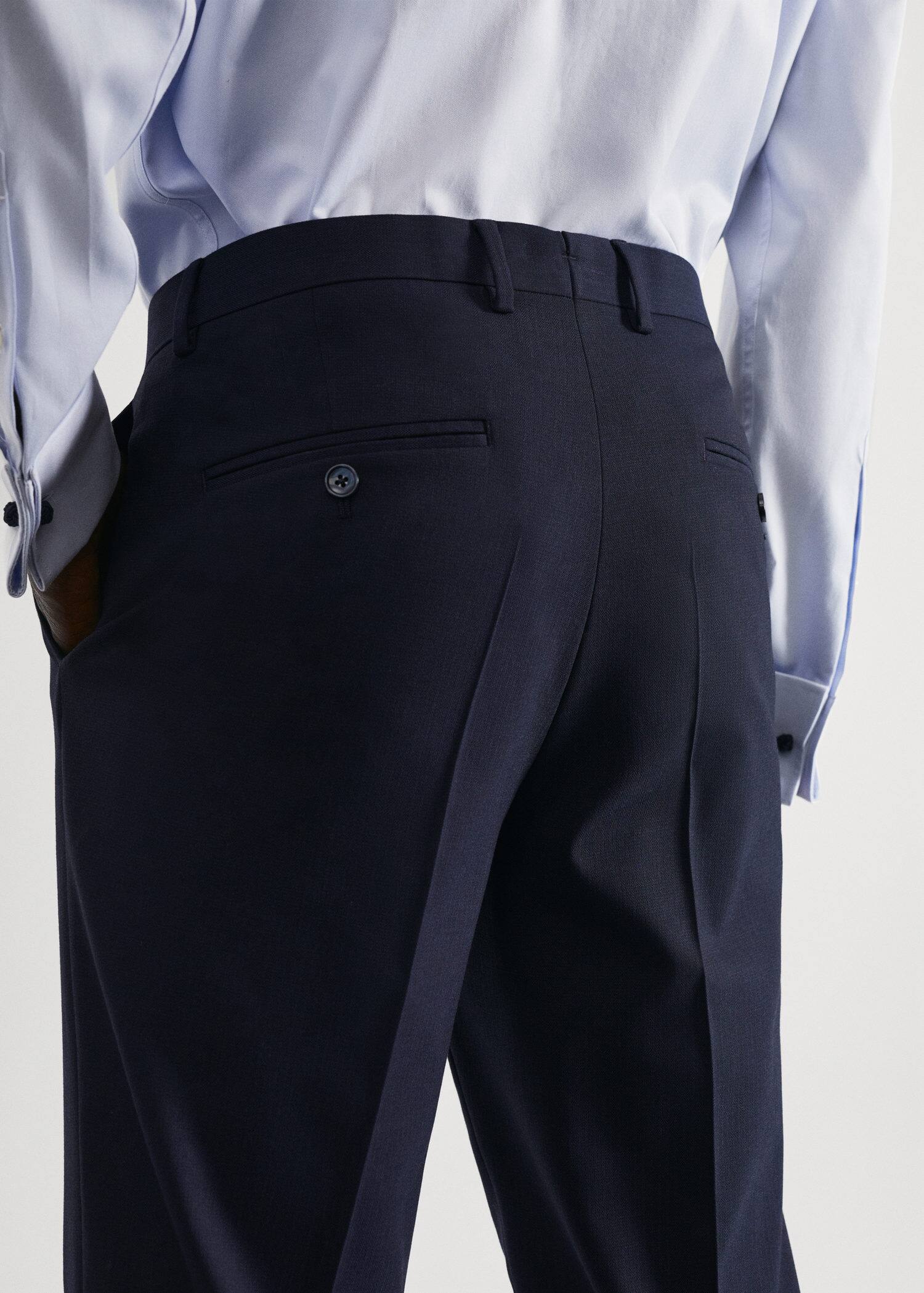 Pantalon Costume Slim Fit Tissu Stretch Homme Mango Man France