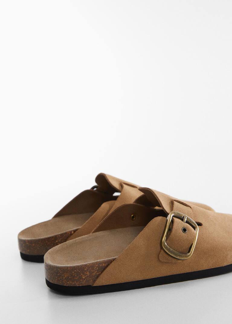 Buckle leather clog - Woman | MNG Australia