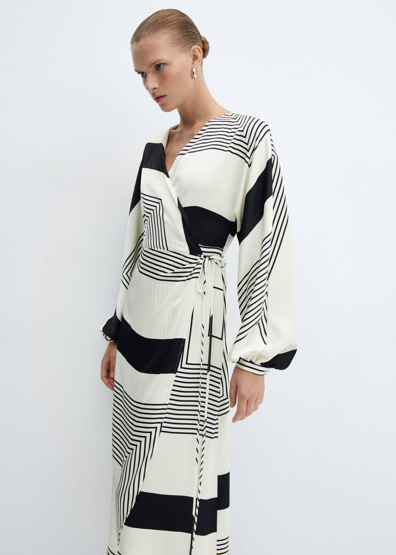 Print Wrap Dress Women Mango Usa