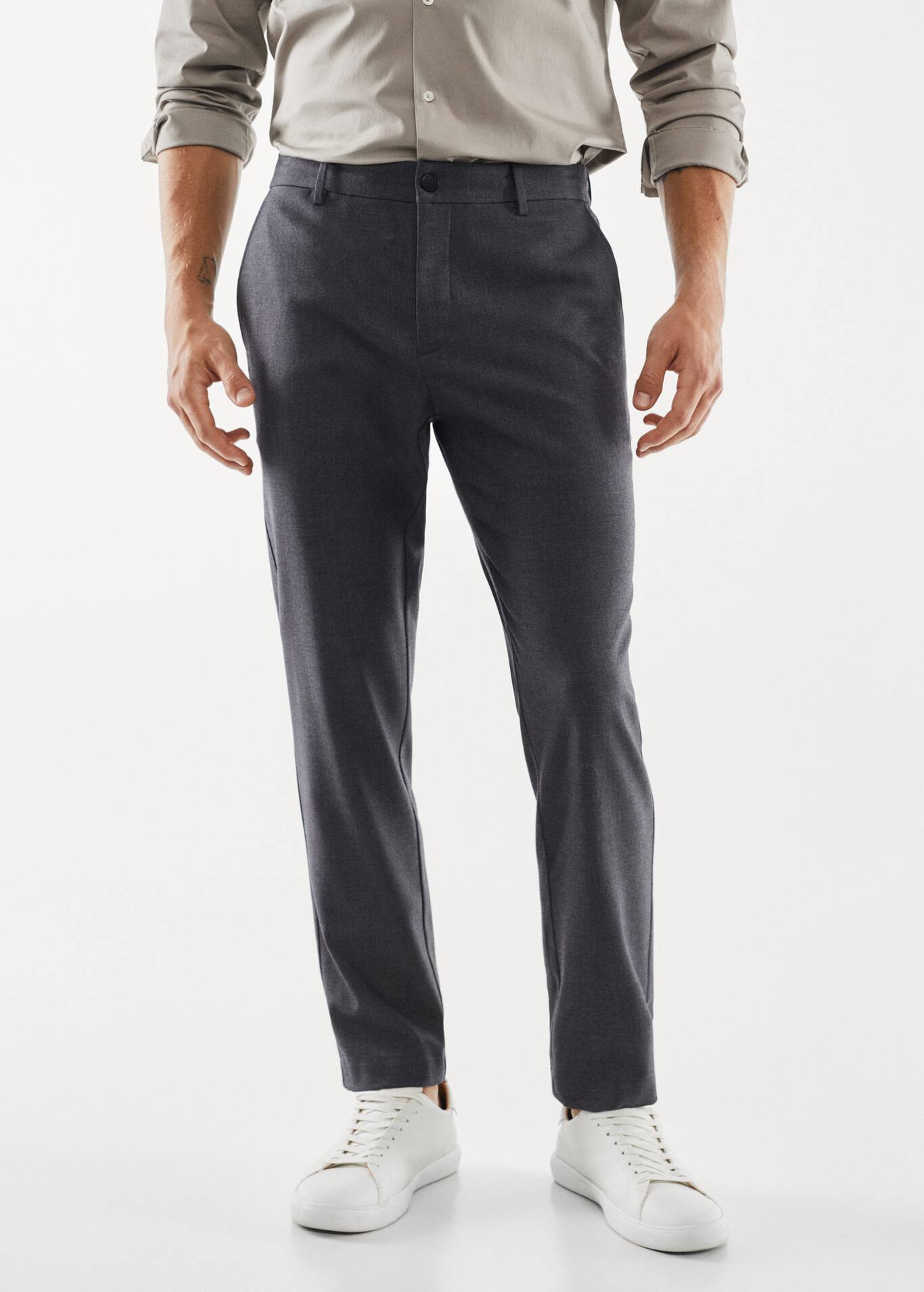 Pantalon Slim Fit Tissu Technique Homme Mango Man France
