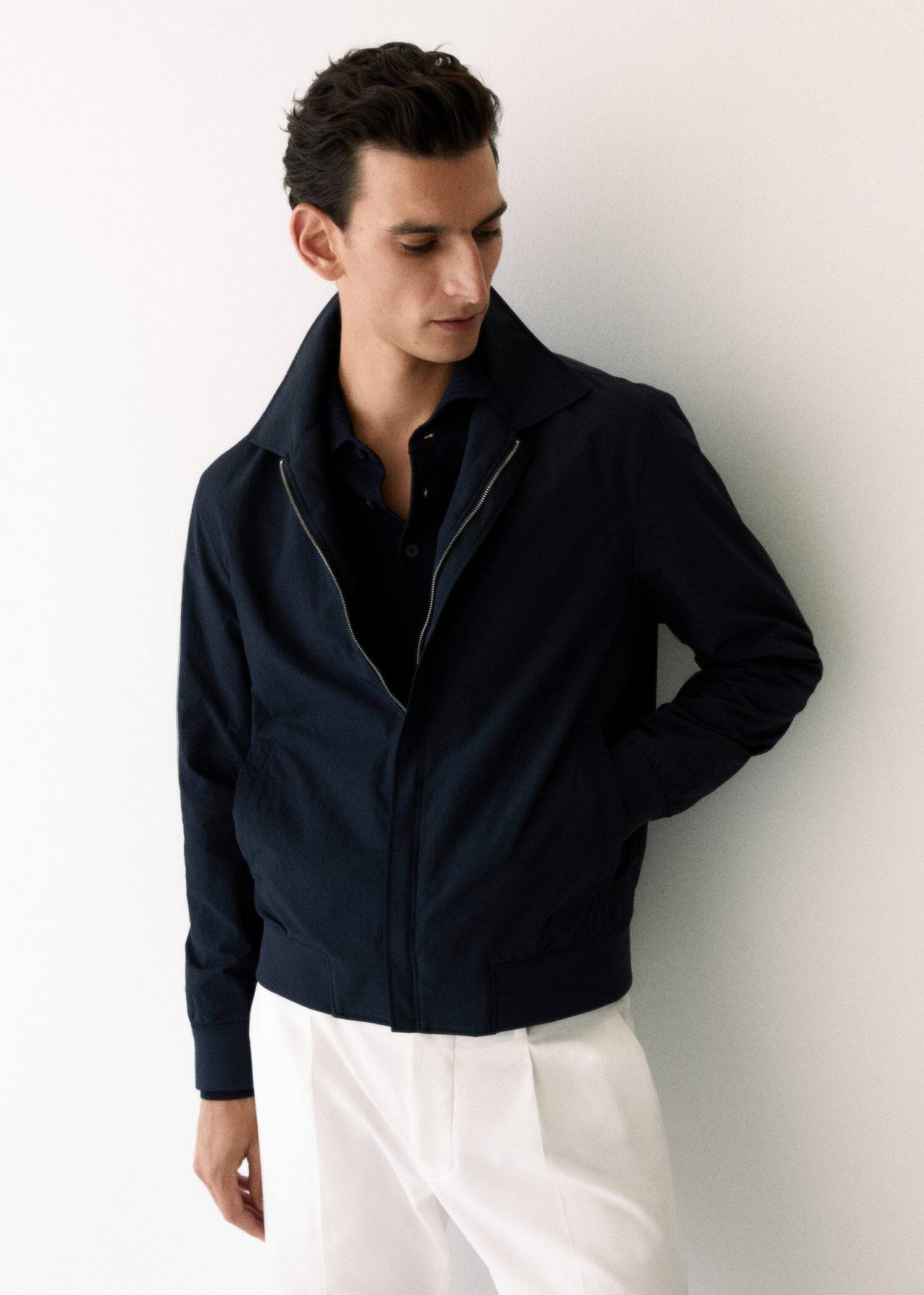 Blouson Tissu Technique Léger Homme Mango Man France