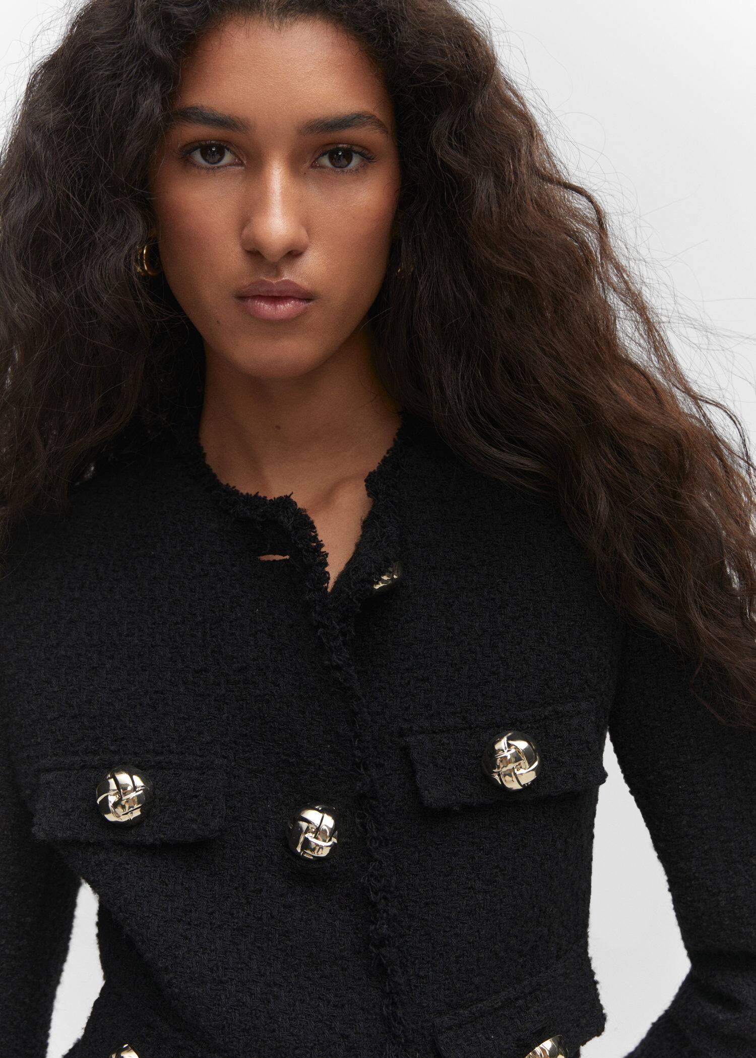 Pocket Tweed Jacket Women Mango Usa