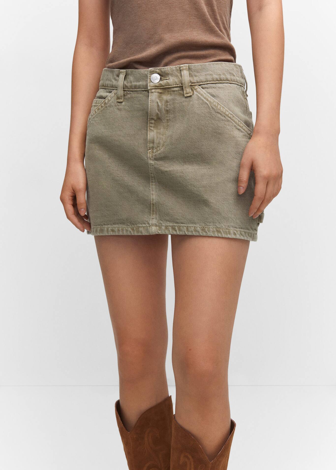 Denim mini-skirt - Women | Mango USA