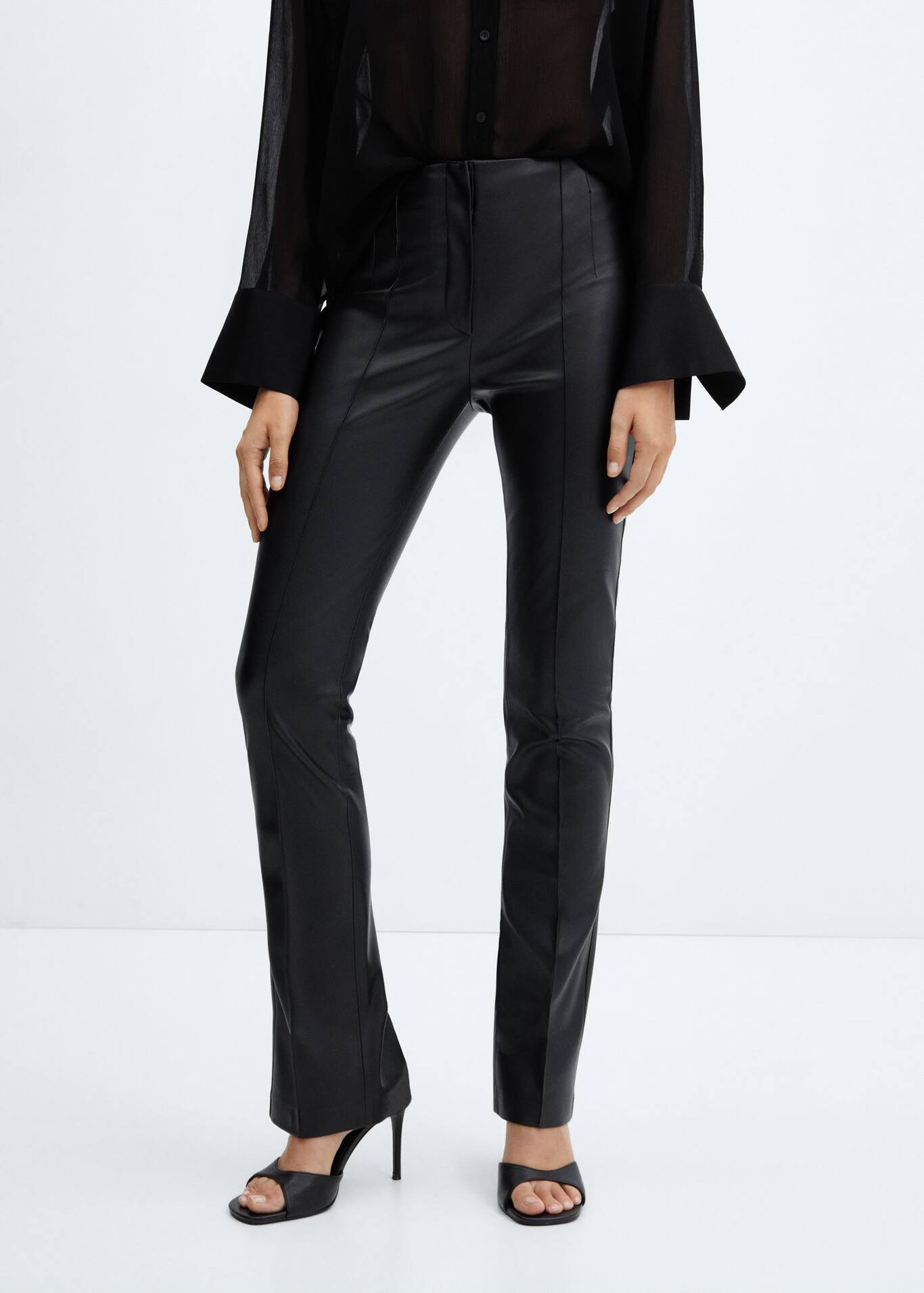 Pantalón Skinny Efecto Piel Mujer Mango España