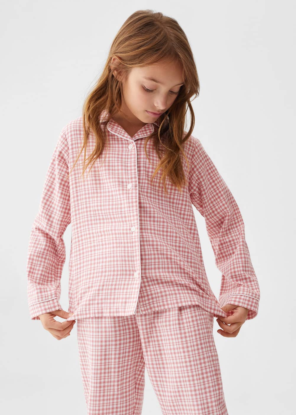 Check long pyjamas - Teenage girl | Mango Teen USA
