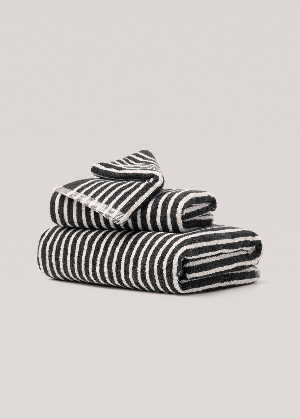 Striped bath towel 90x150cm - Home | Mango Home USA