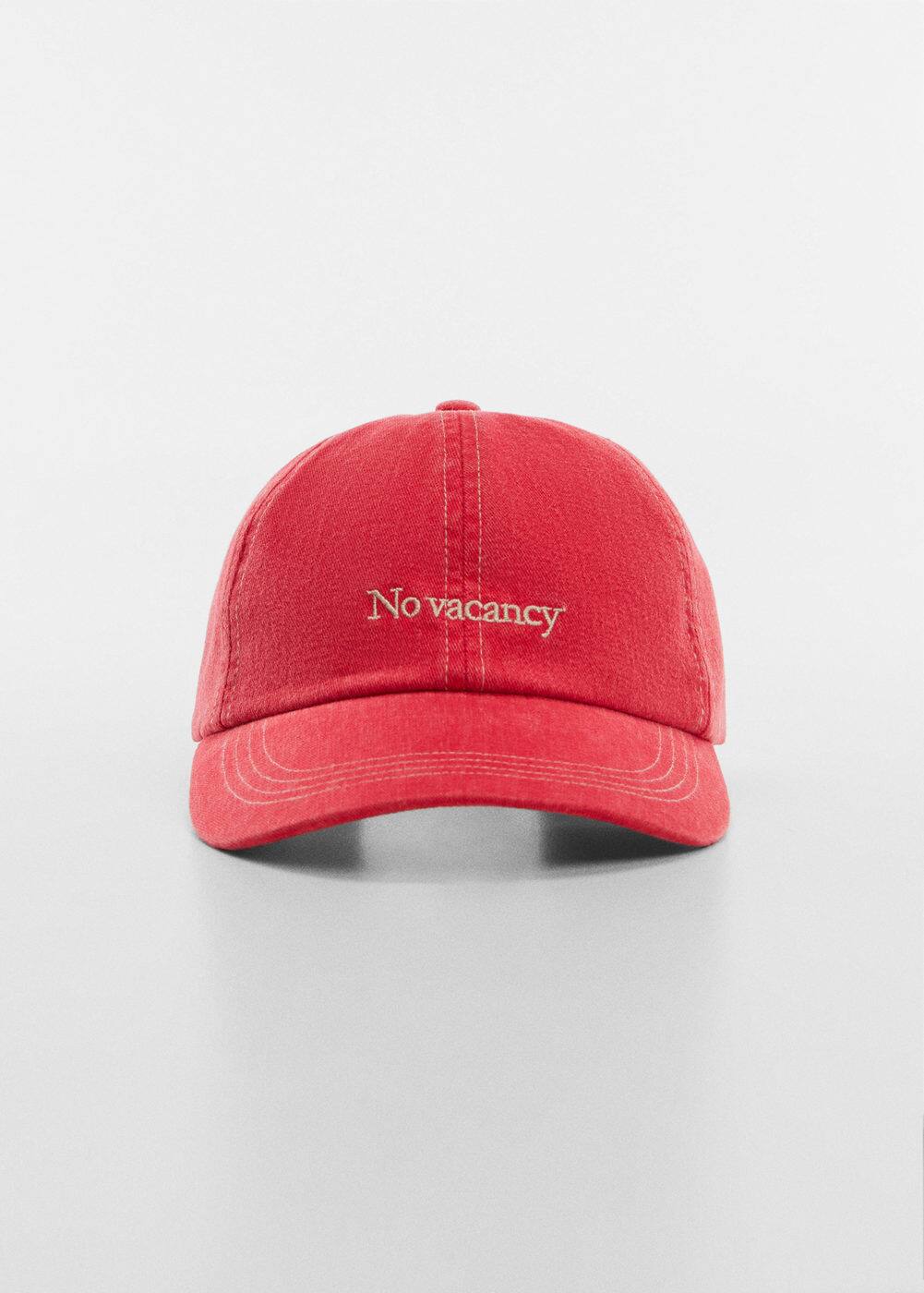 Embroidered message cap - Woman | MANGO OUTLET United Kingdom