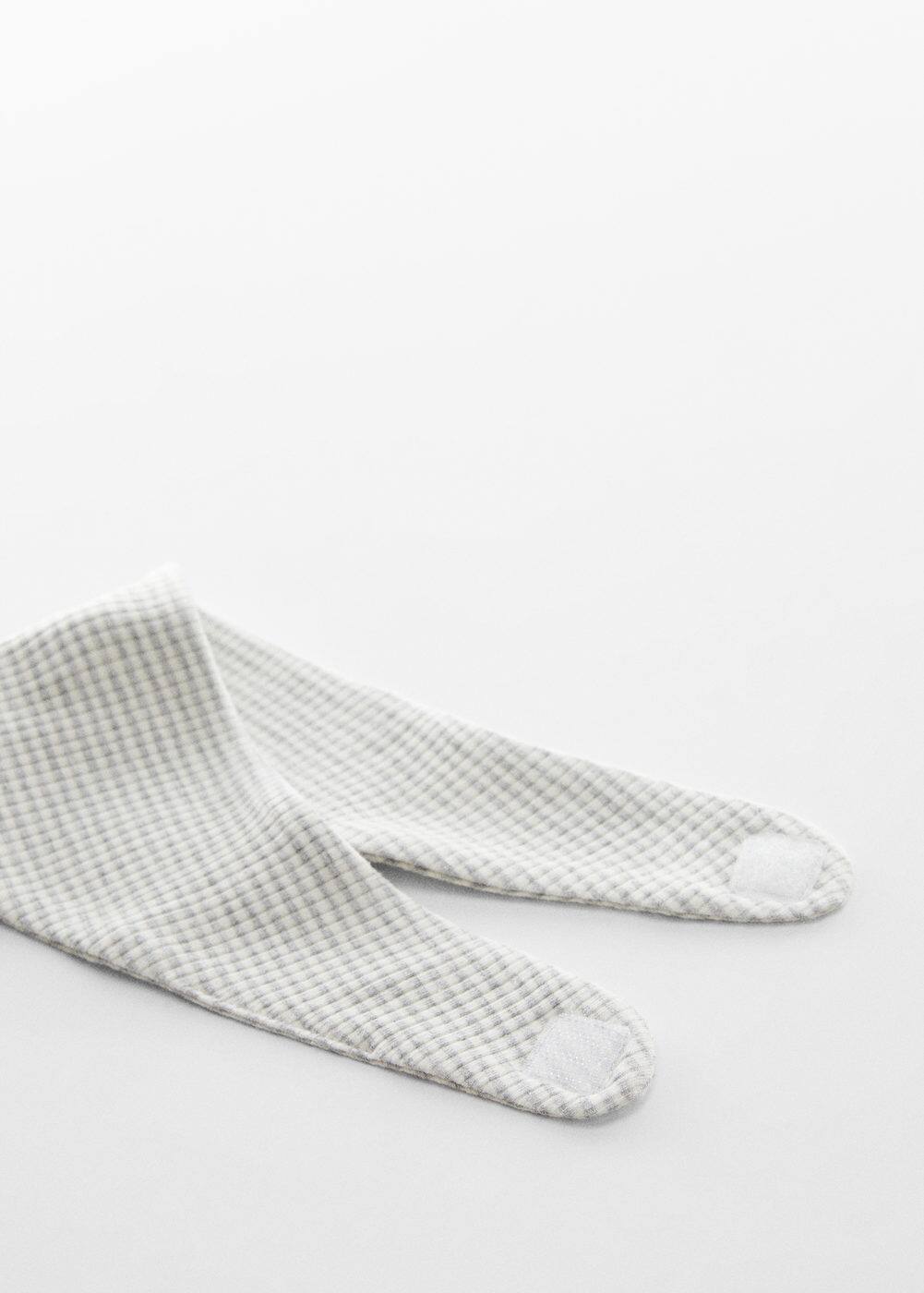 Check velcro bib - Girls | MANGO OUTLET United Kingdom