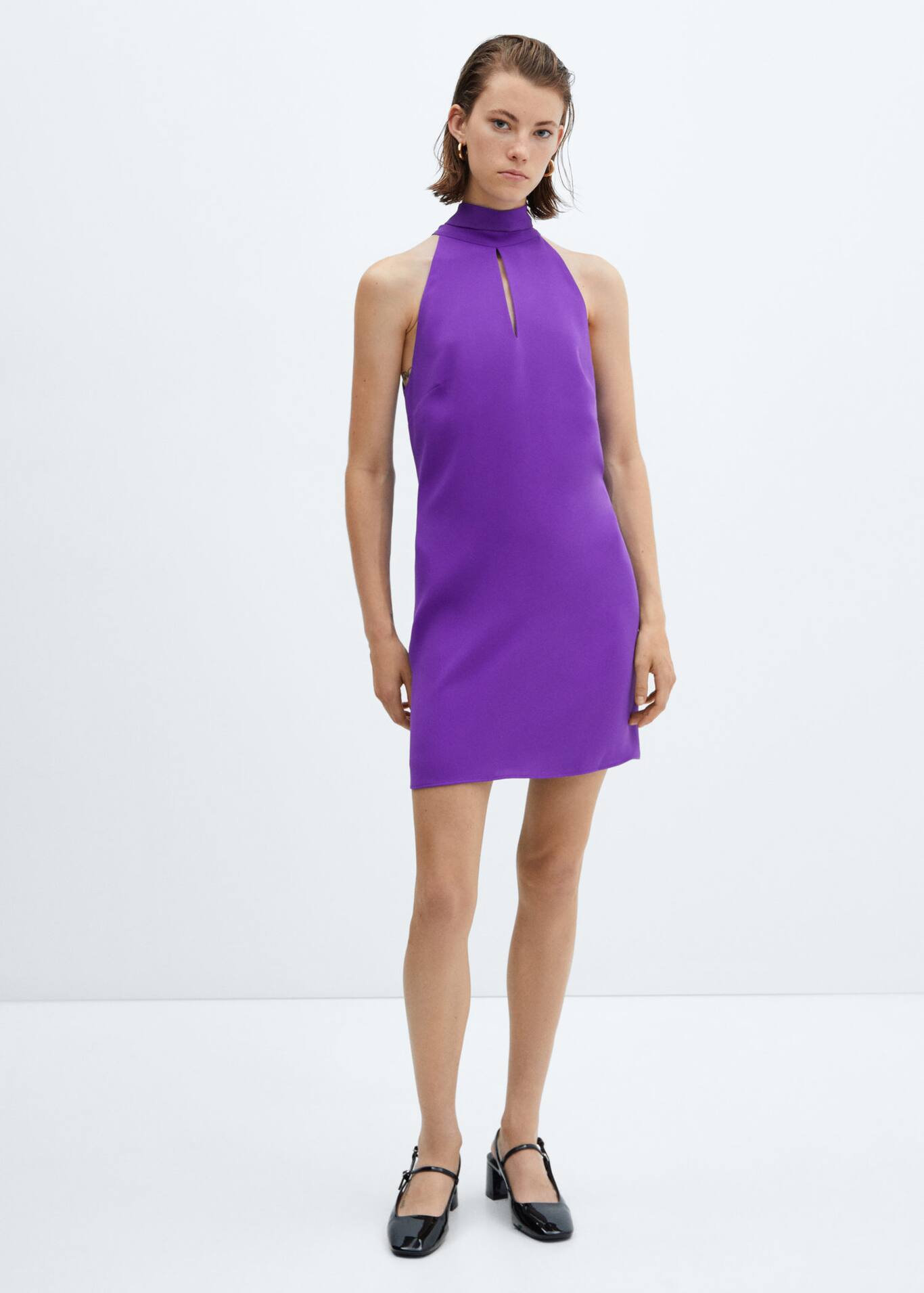 Halter Neck Dress With Bow Woman Mango Georgia