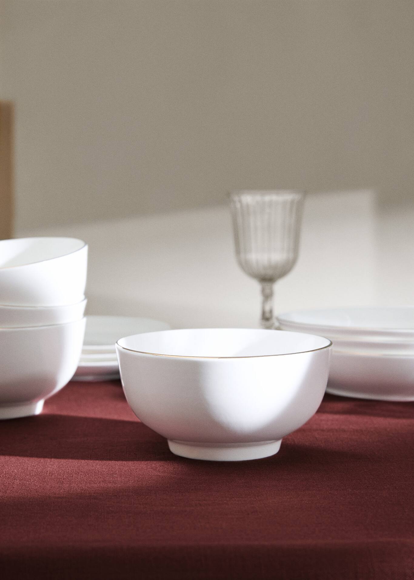 Bowl bone china filo - Home | Mango Home España