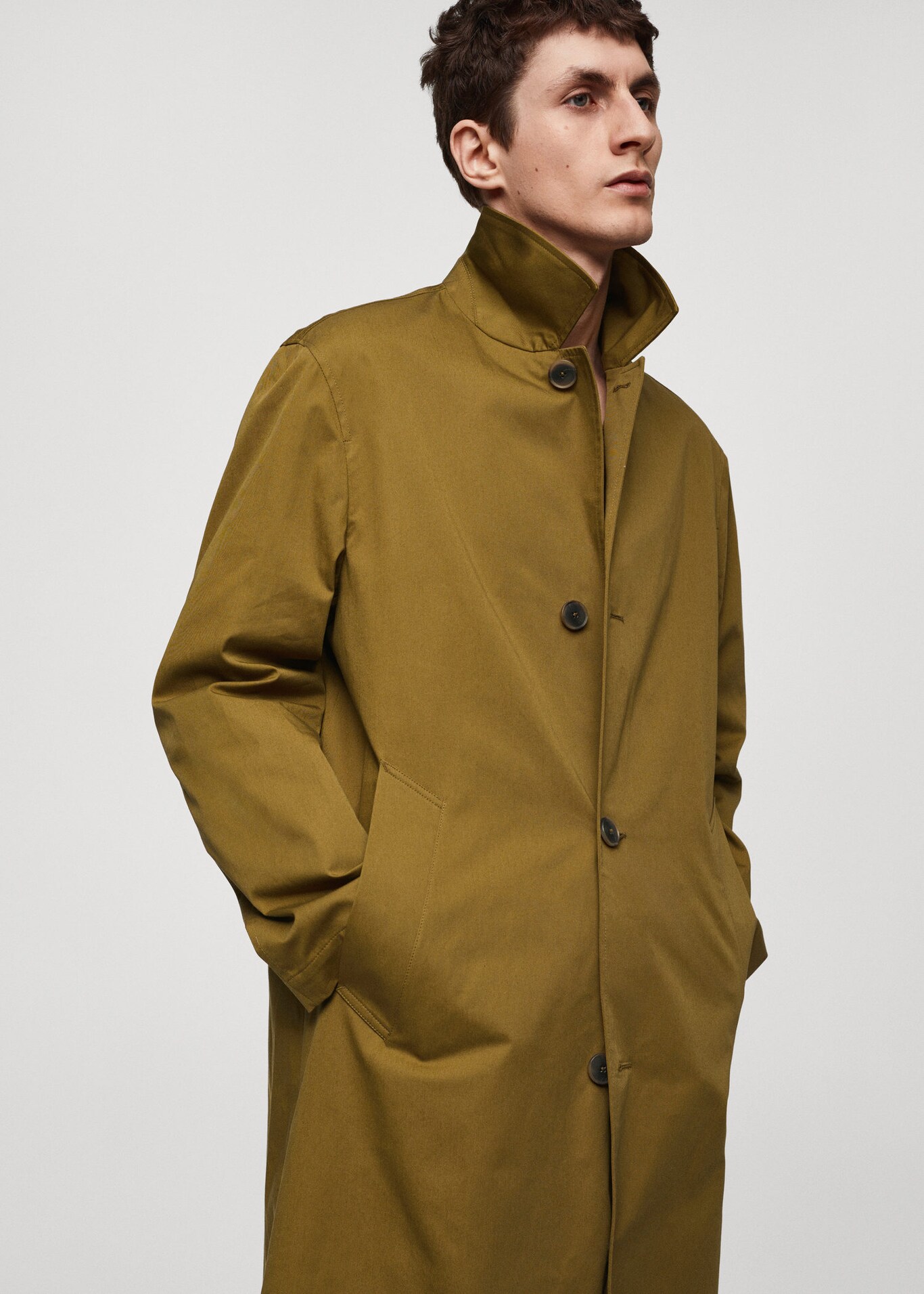 Classic Cotton Trench Coat Men Mango Man Usa