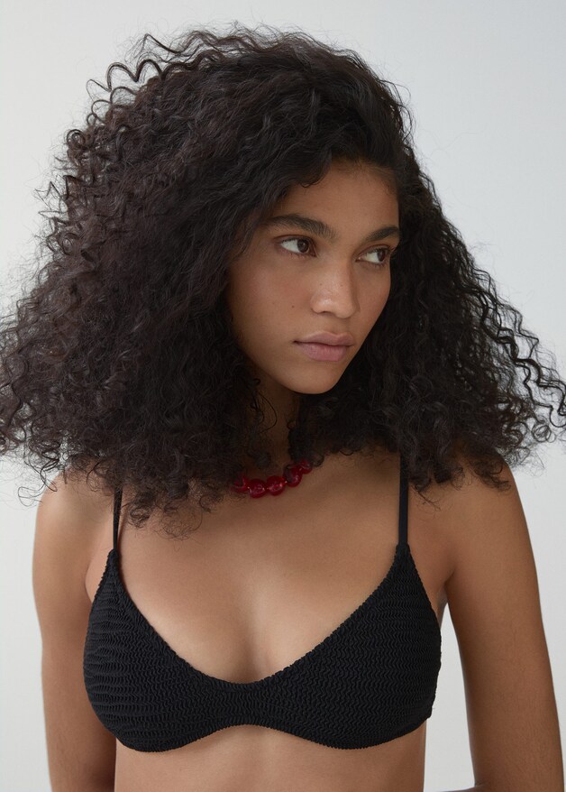 Textured Bikini Top Woman Mango India