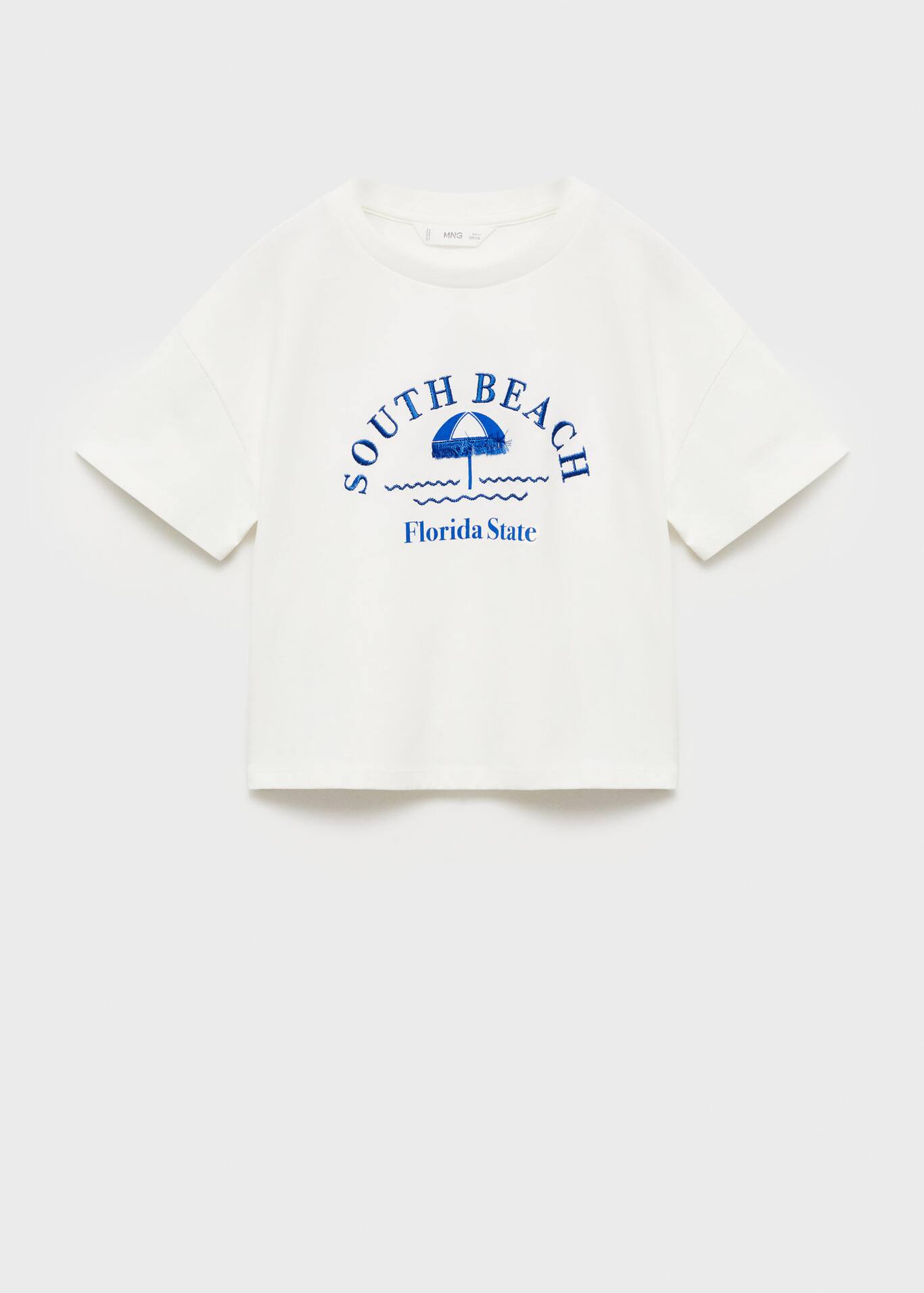 Embroidered Message T Shirt Women Mango United Kingdom