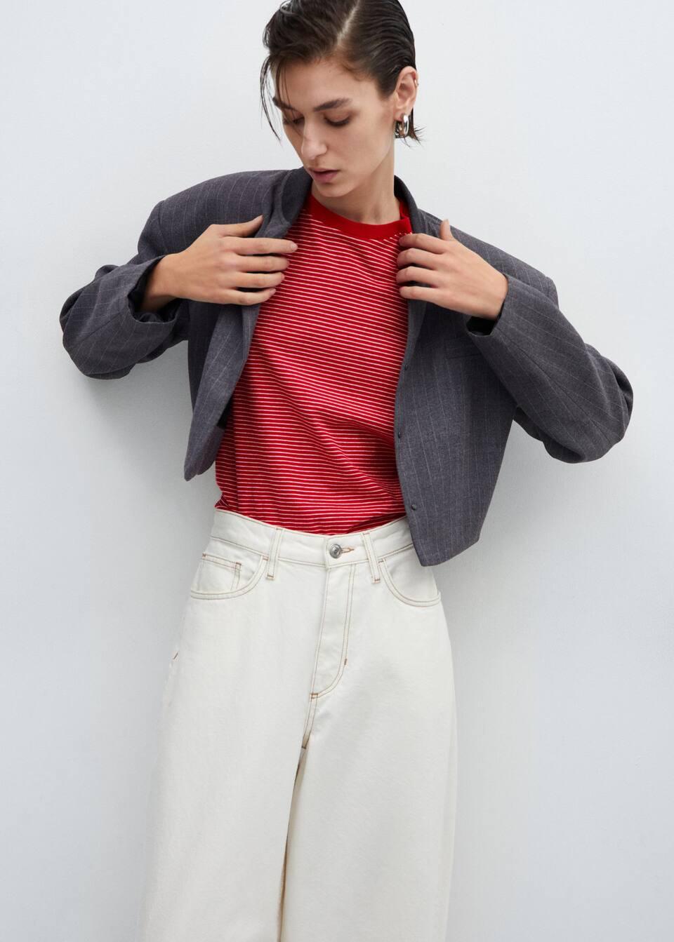 Striped Cotton T Shirt Women Mango United Kingdom