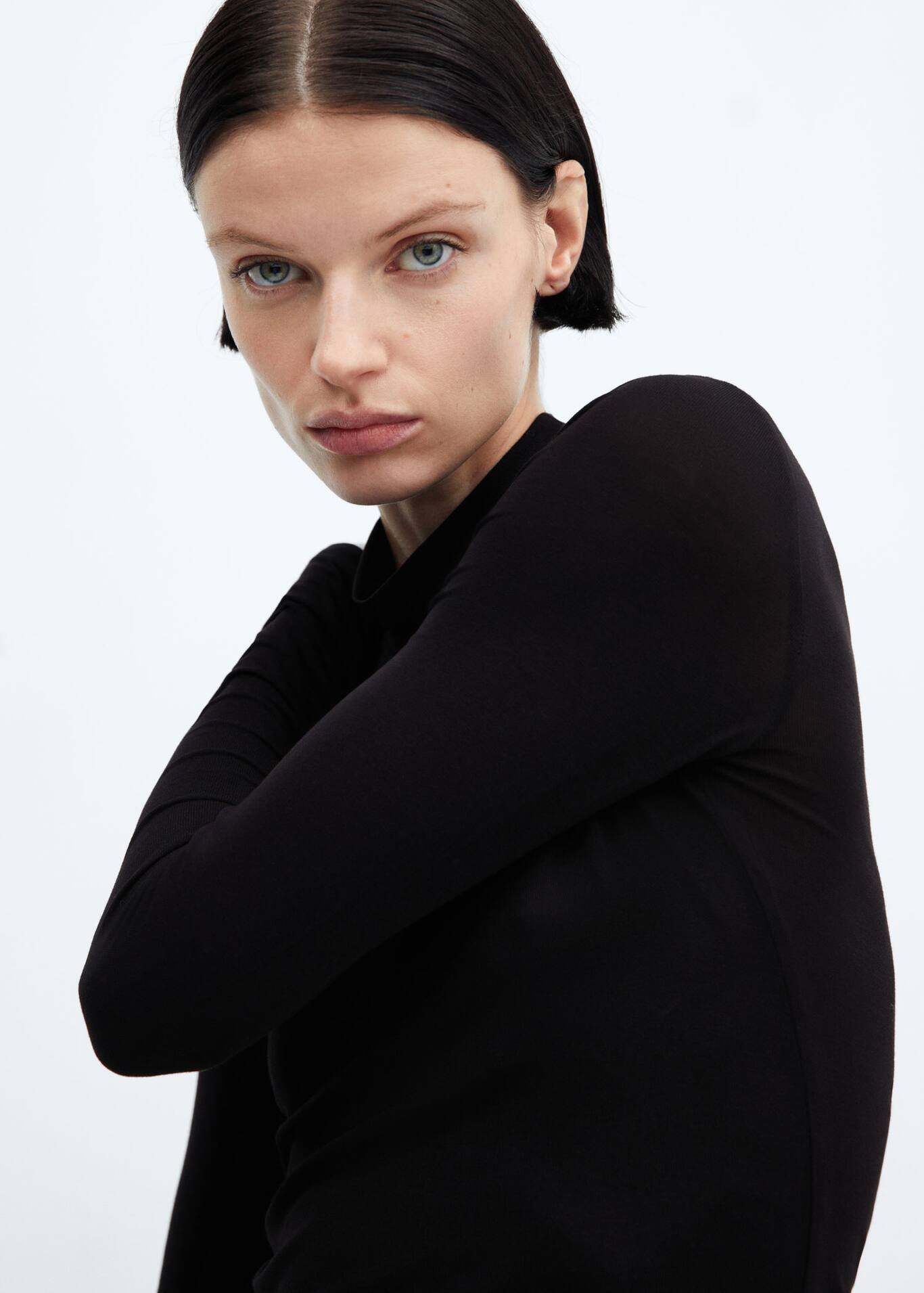 Turtleneck Long Sleeved T Shirt Women Mango United Kingdom