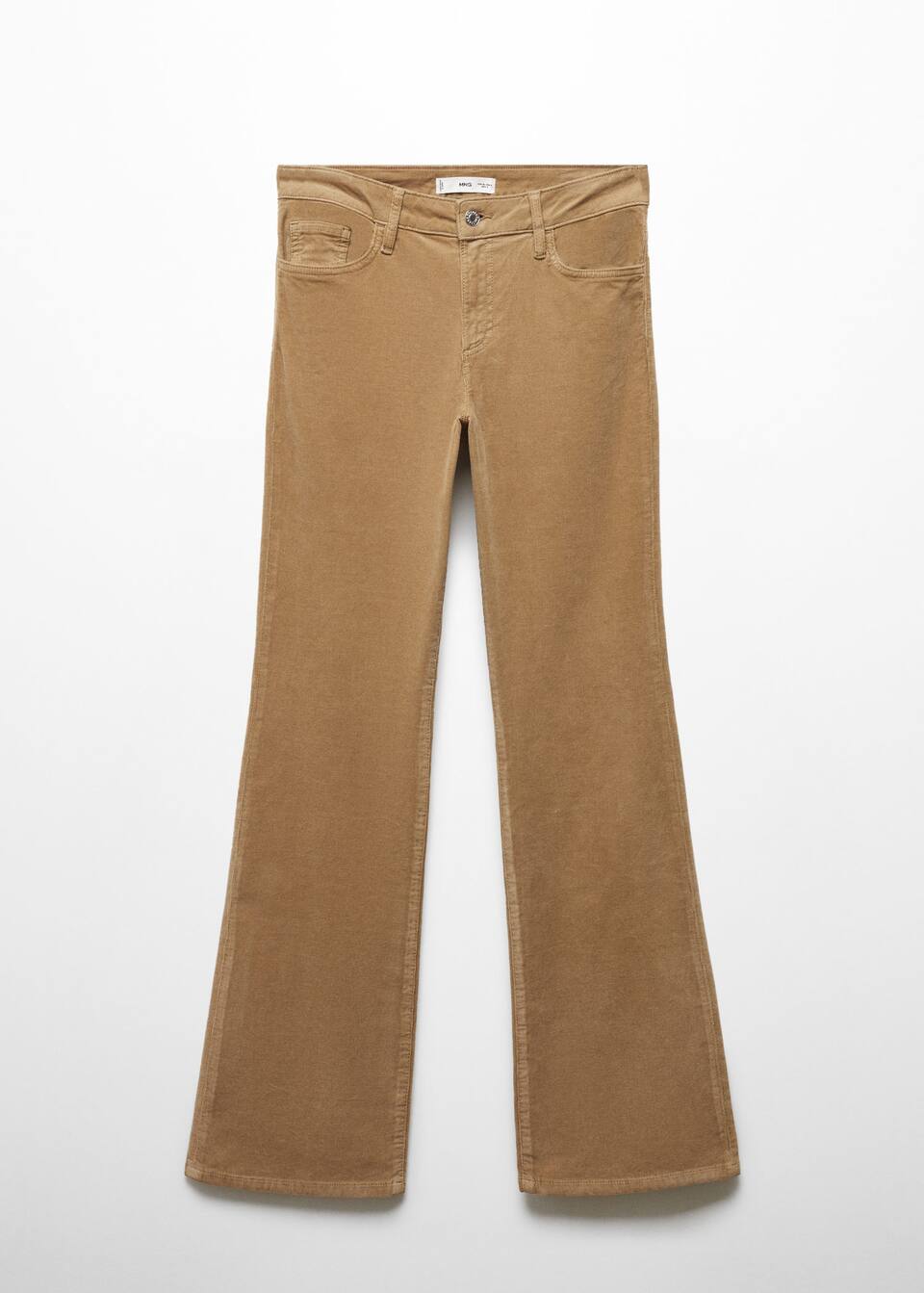 Mid-rise corduroy flared trousers - Woman | Mango Ireland