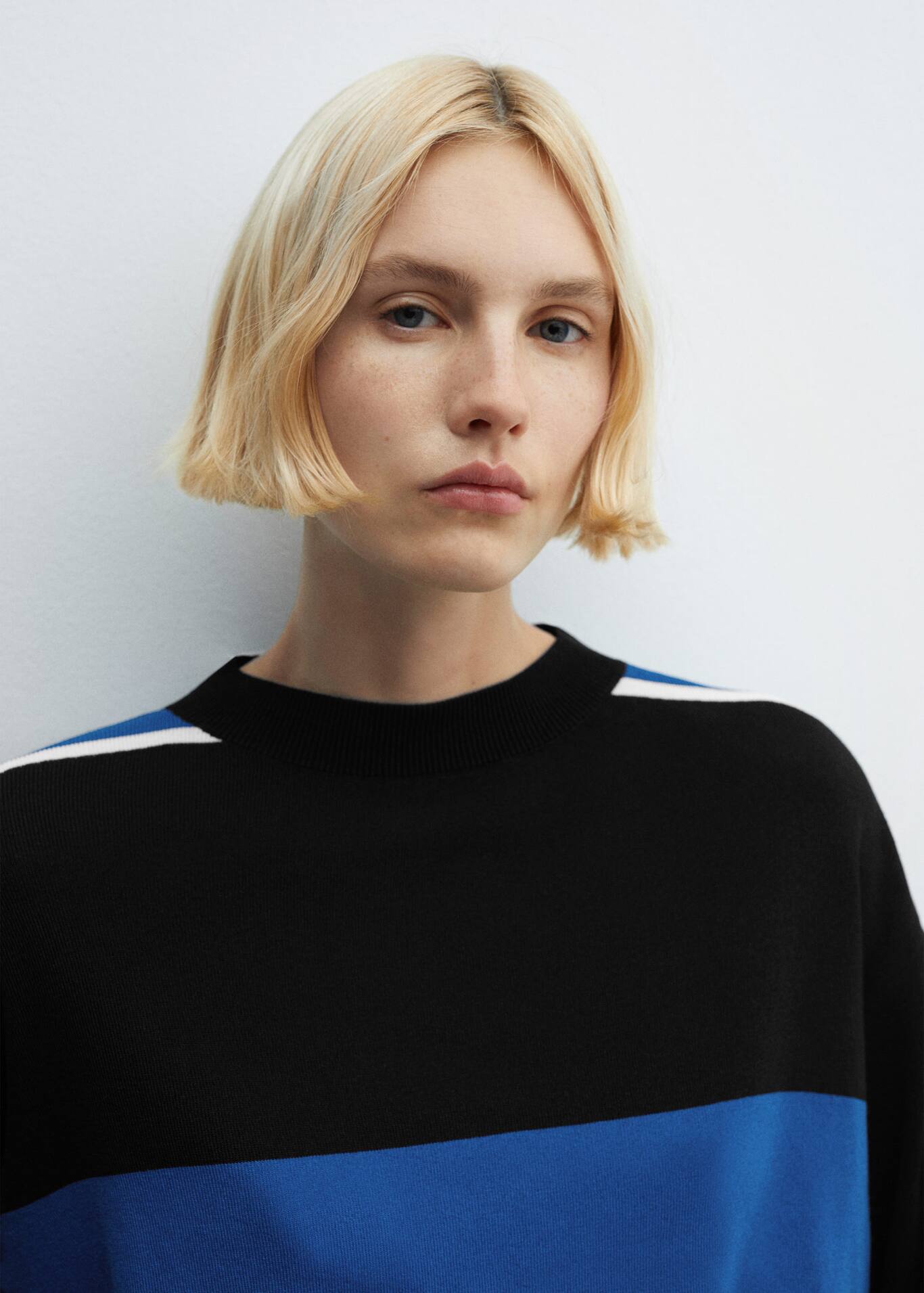 Pull Over Maille Coton Lin Col Rond Femme Mango Rwanda
