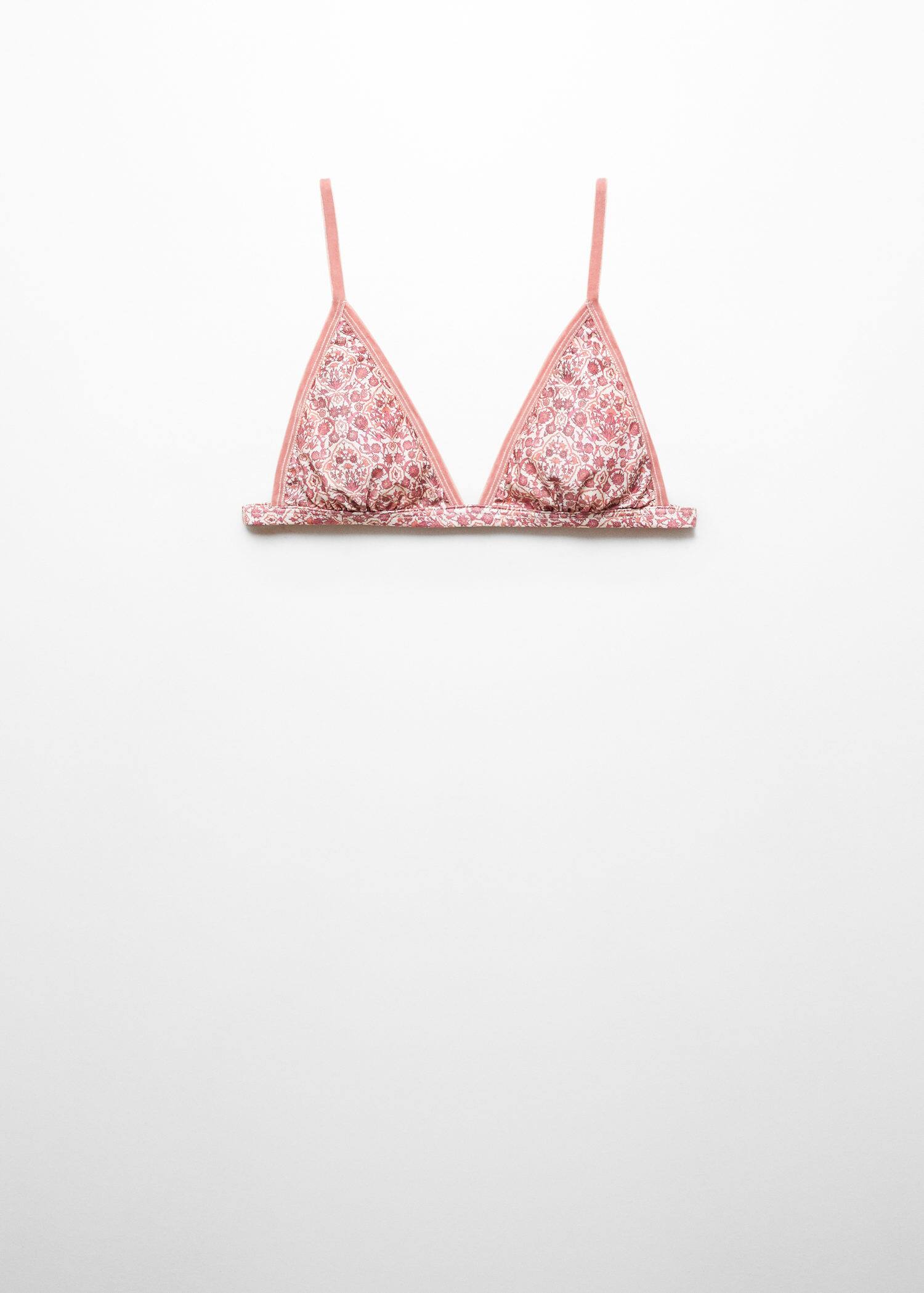 Printed triangle bra - Teenage girl | Mango Teen Jordan