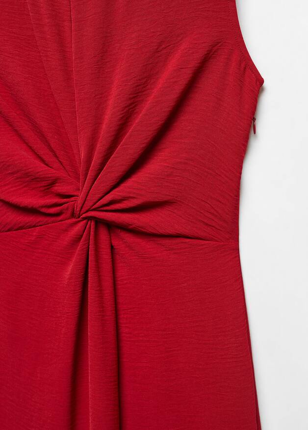 Knot Detail Dress Women Mango Usa