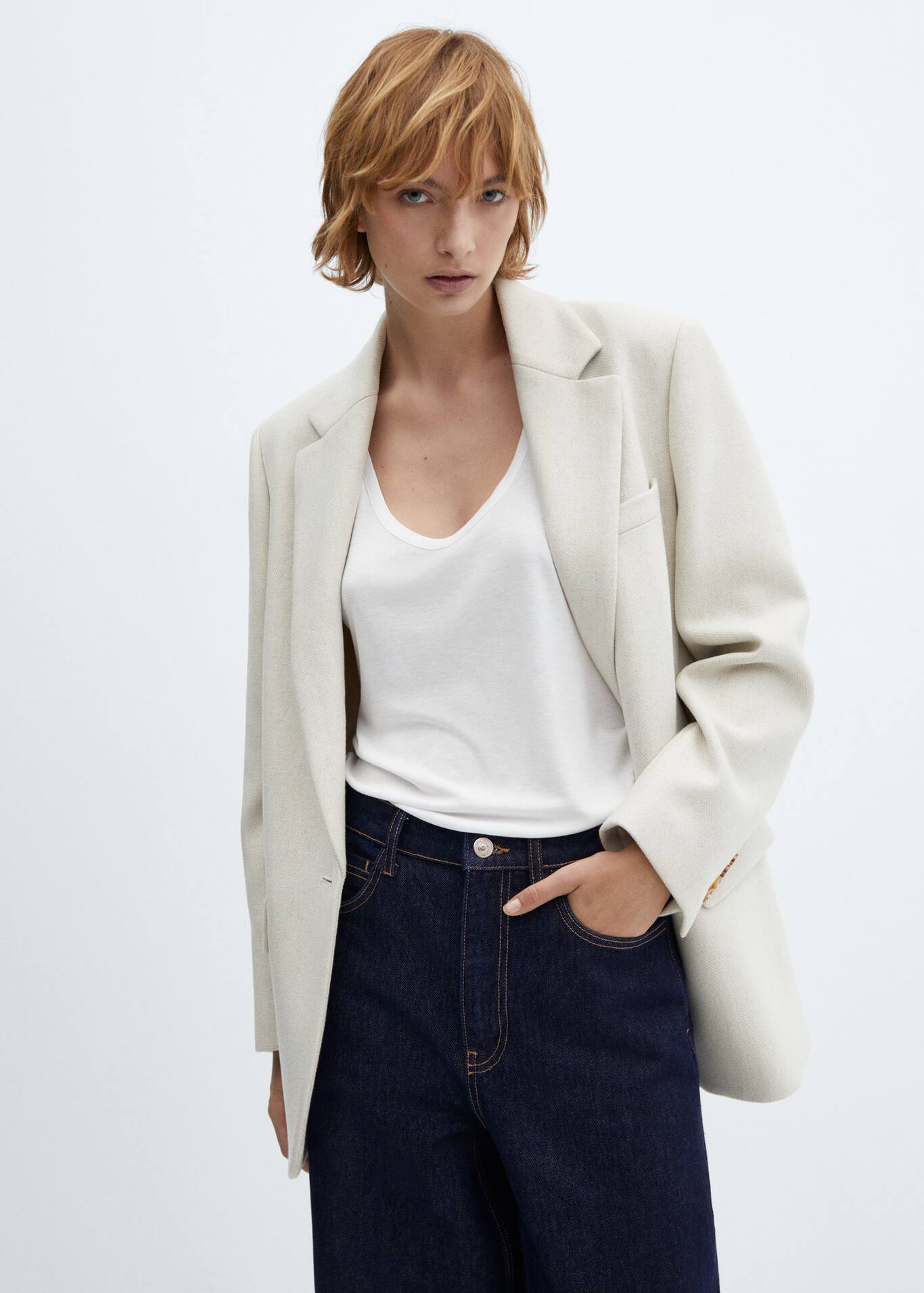Low Rise Loose Fit Wideleg Jeans Woman Mango Denmark