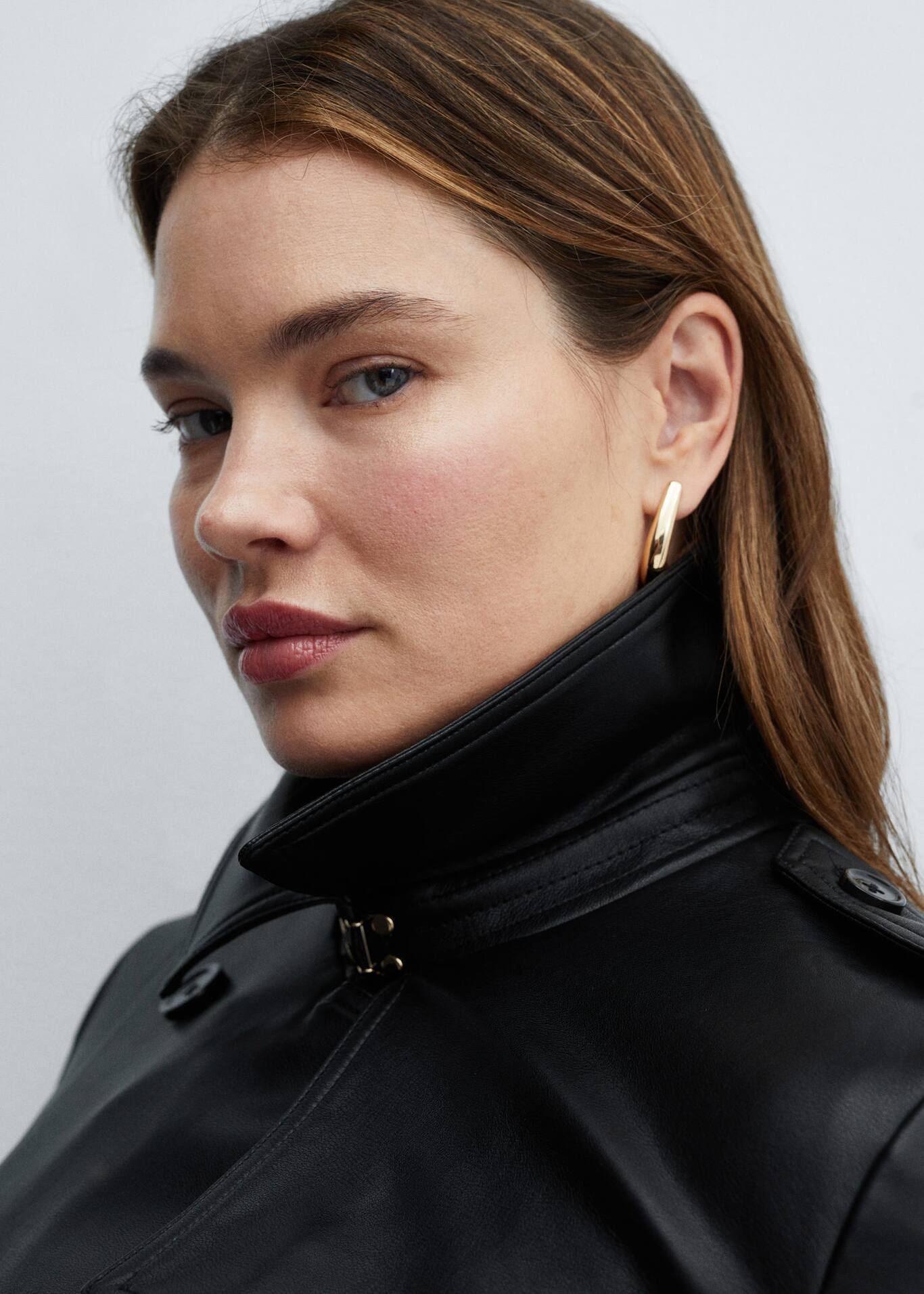 Leather Effect Trench Coat Women Mango United Kingdom