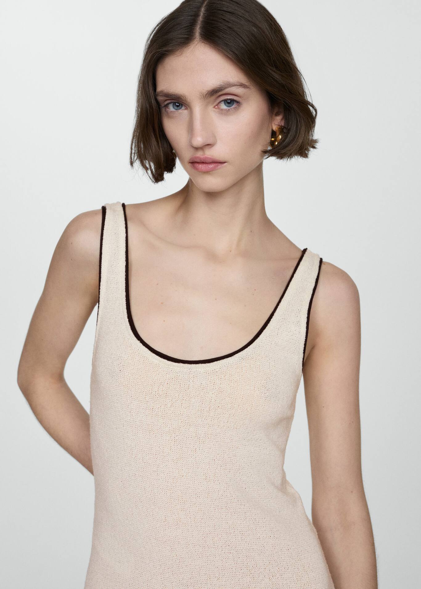 Side Slit Knit Dress Woman Mango Bosnia Herzegovina