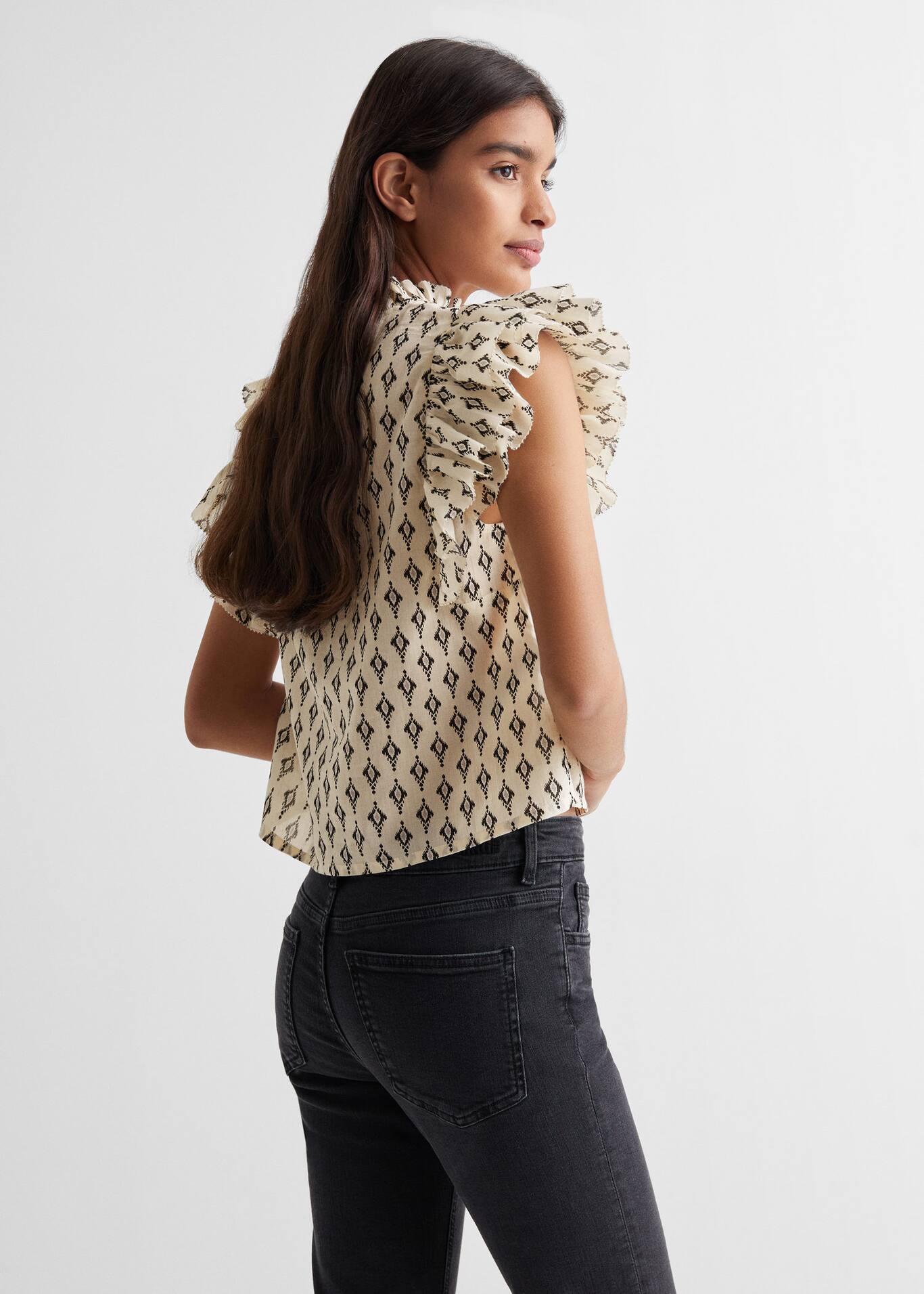 Ruffles printed blouse - Teenage girl | Mango Teen Estonia