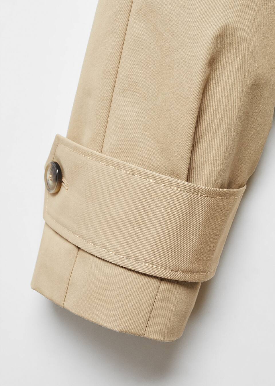 Cropped Trench Coat With Lapels Women Mango Usa
