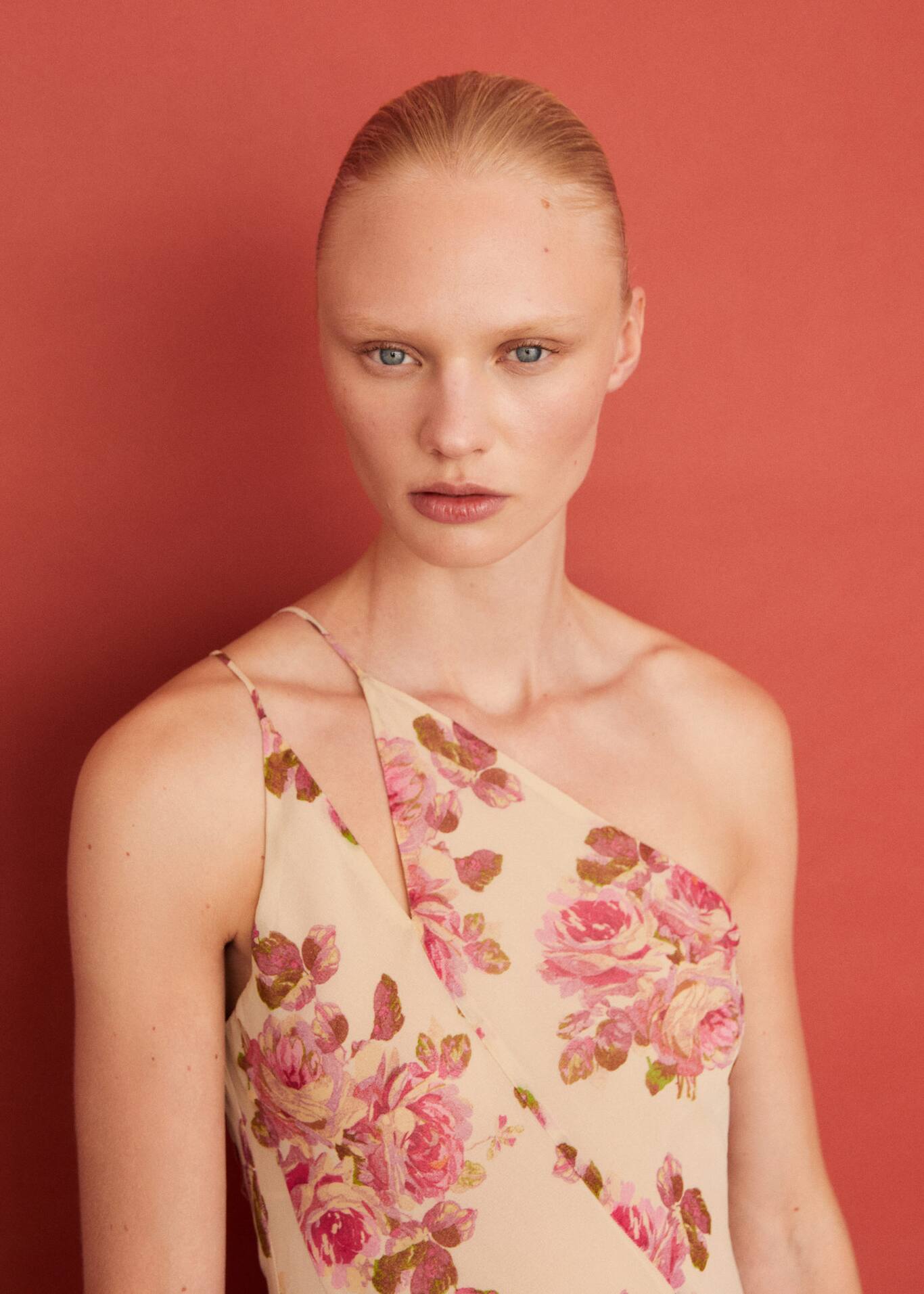 Asymmetrical Floral Dress Woman Mango The Philippines