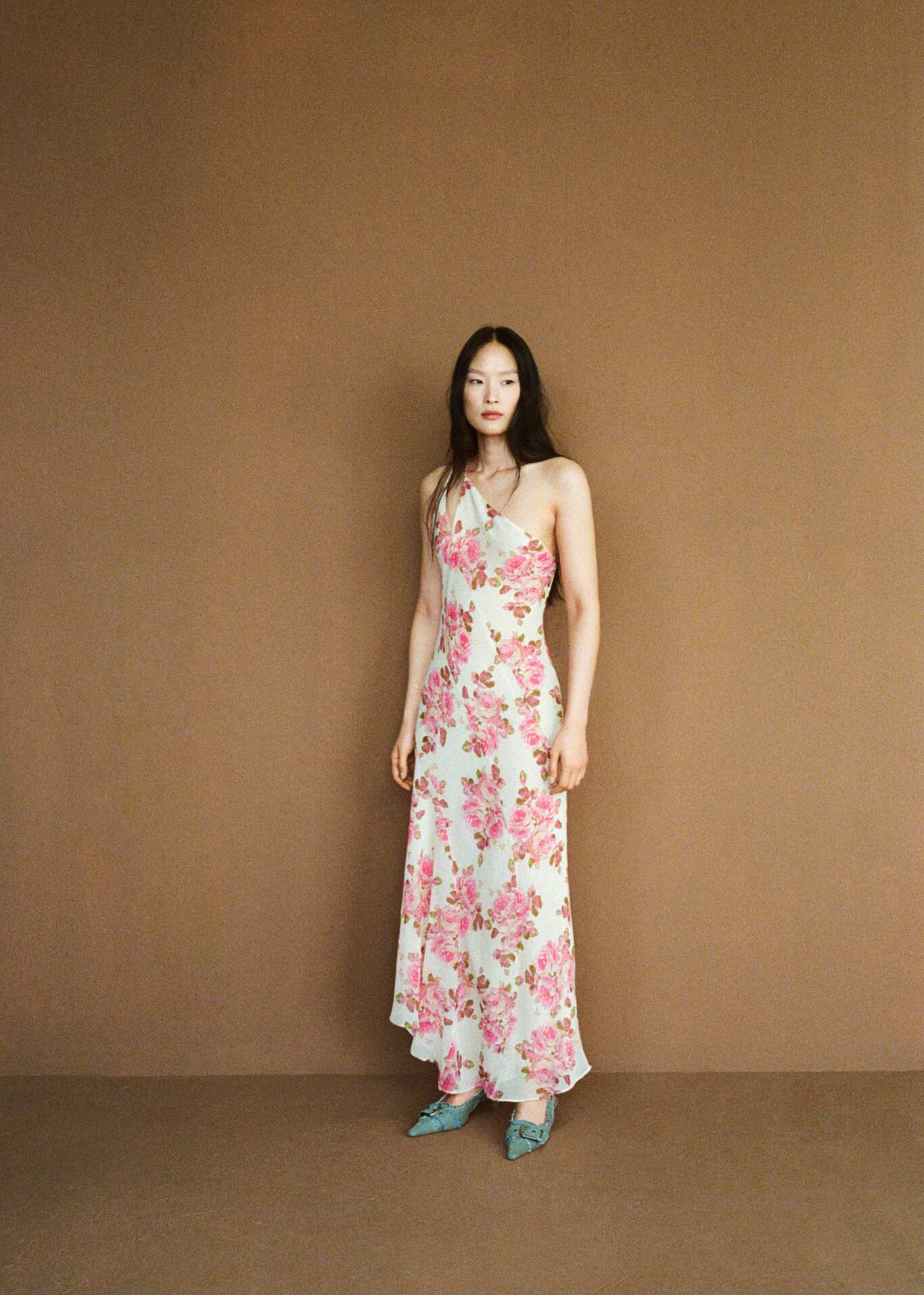 Asymmetrical Floral Dress Woman Mango The Philippines